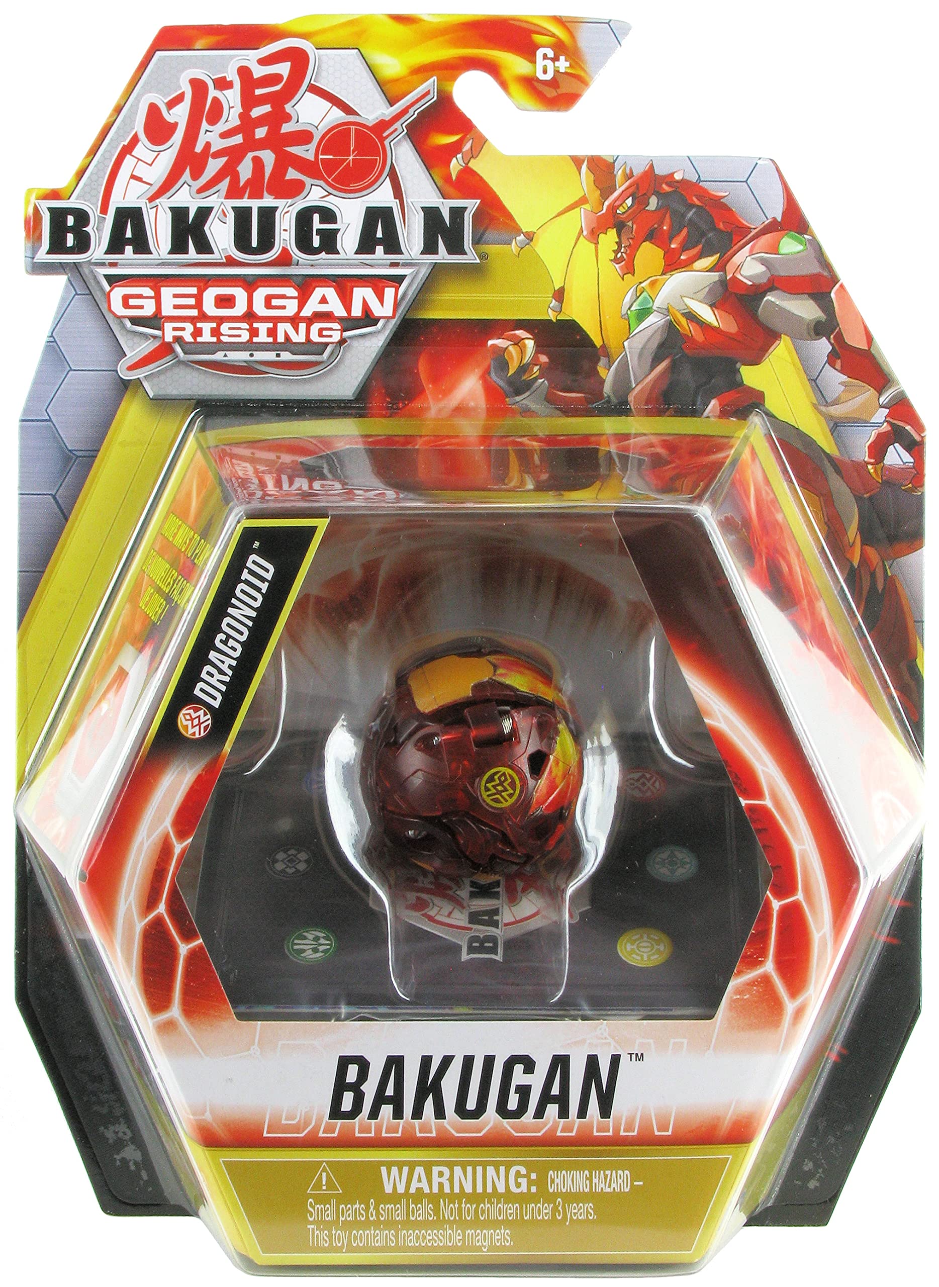 Bakugan Geogan Rising 2021 Elemental Pyrus Dragonoid 2 Inch Core ...