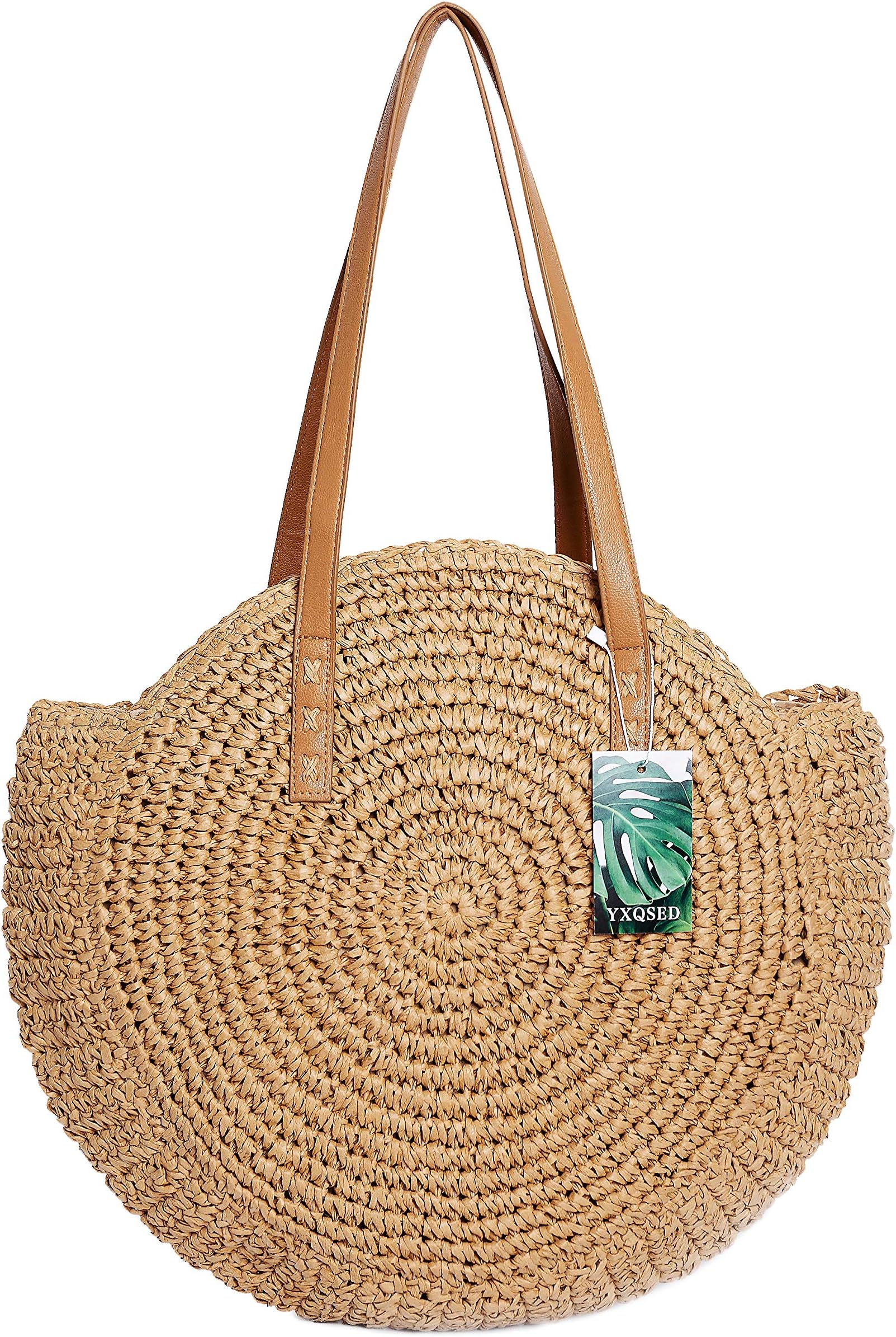 Stroh Handtasche Sommer Strandtasche Runde Vintage Handarbeit ...