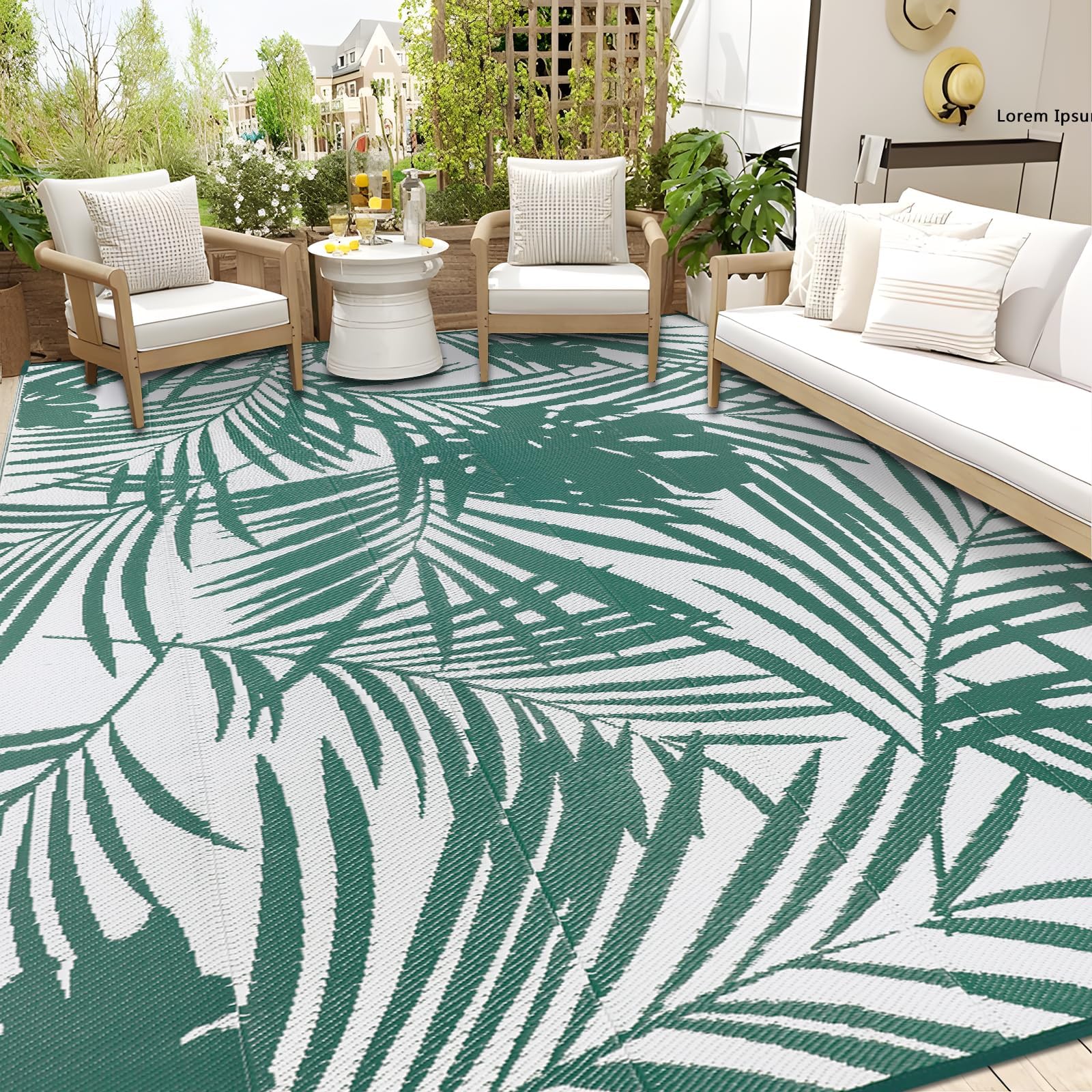 Amazon.de: Famibay Teppich Outdoor Wetterfest Terrasse Teppich Outdoor ...