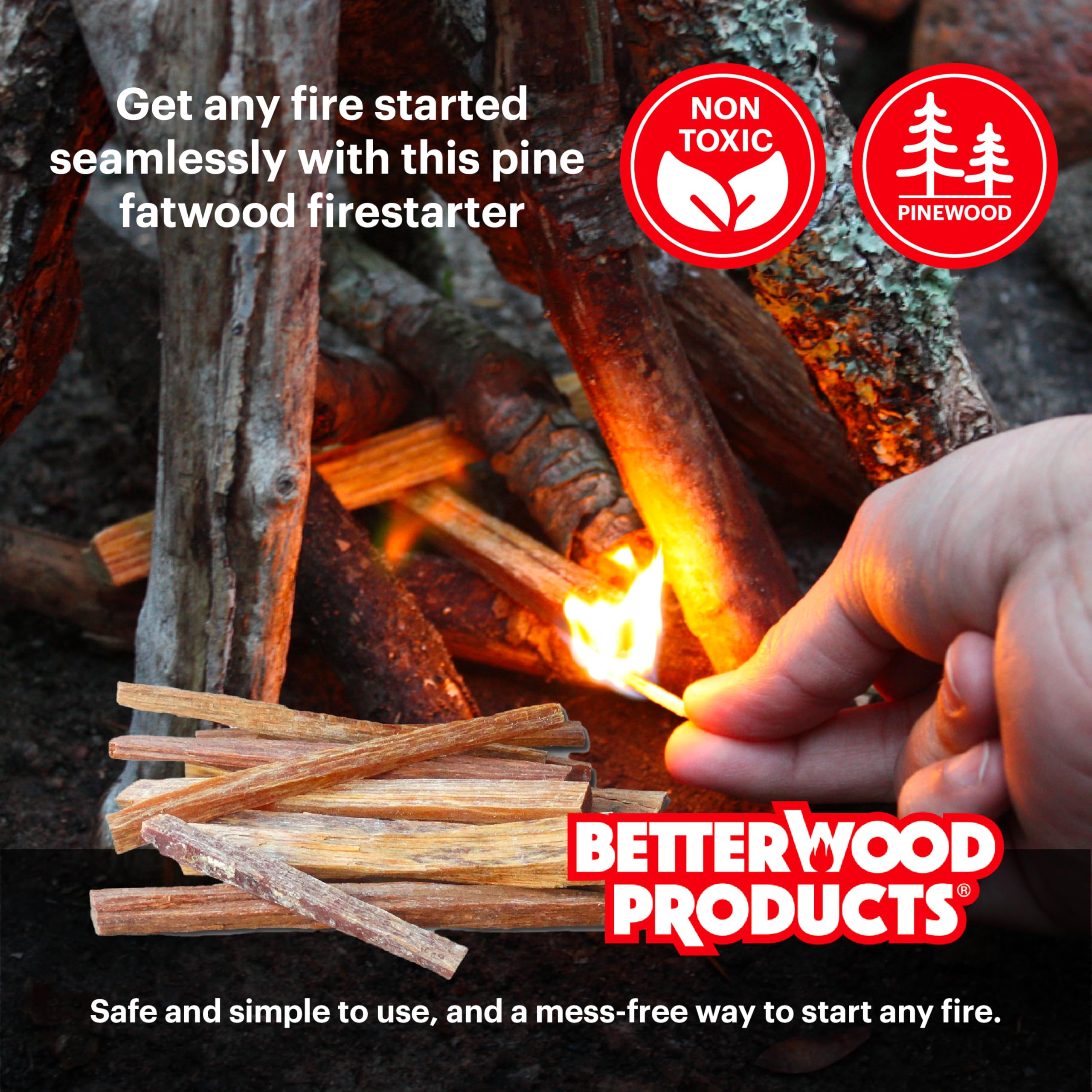 Pine Resin Firewood Better Wood Products Fatwood Fire Starter Sticks ...