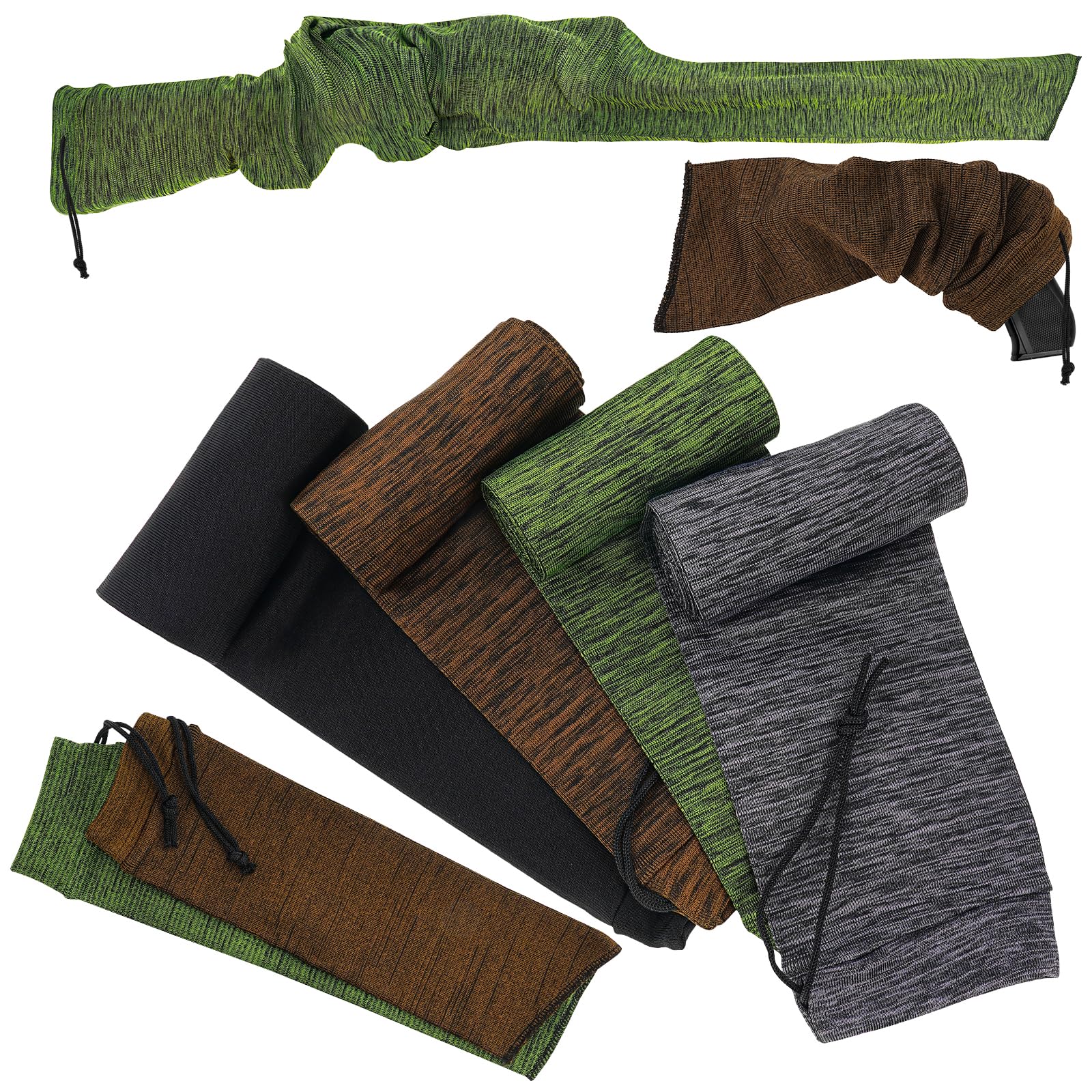 Augot 6 Pcs Gun Socks, 55 x 5.9in and 14 x 5.9in Knit Gun Socks for ...