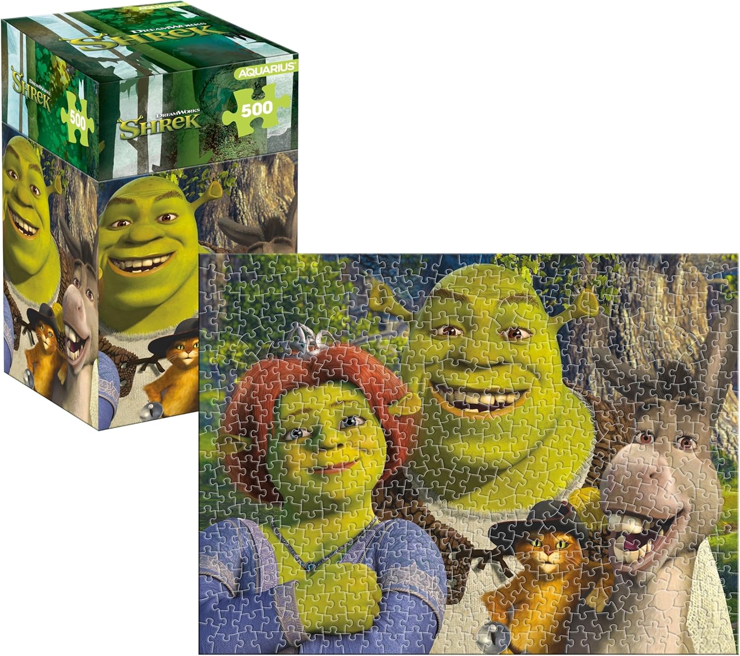 Amazon.com: AQUARIUS Shrek 500pc Puzzle (500 Piece Jigsaw Puzzle ...
