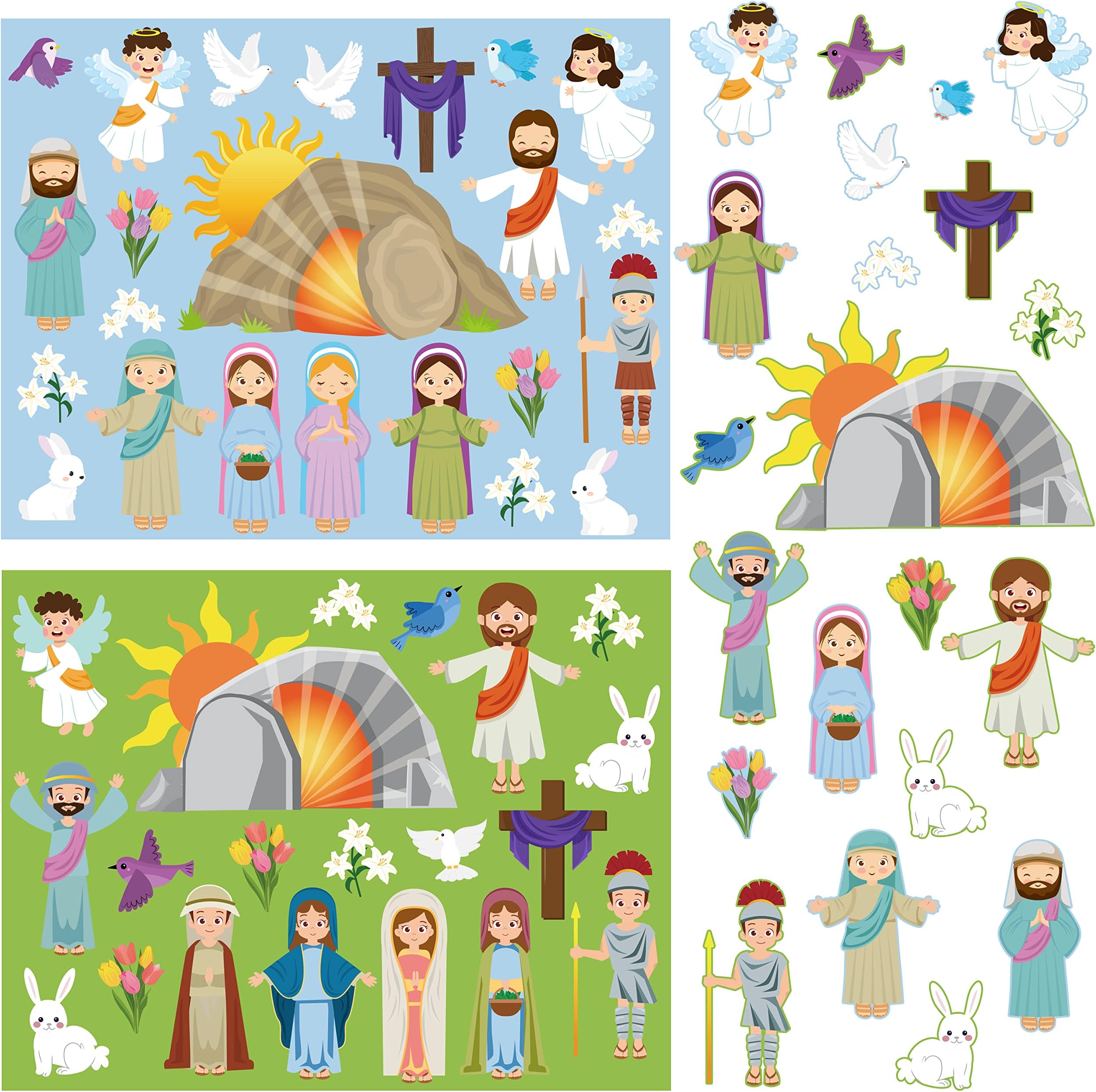 Amazon.com: Make an Easter He Lives Sticker Scenes Resurrection ...