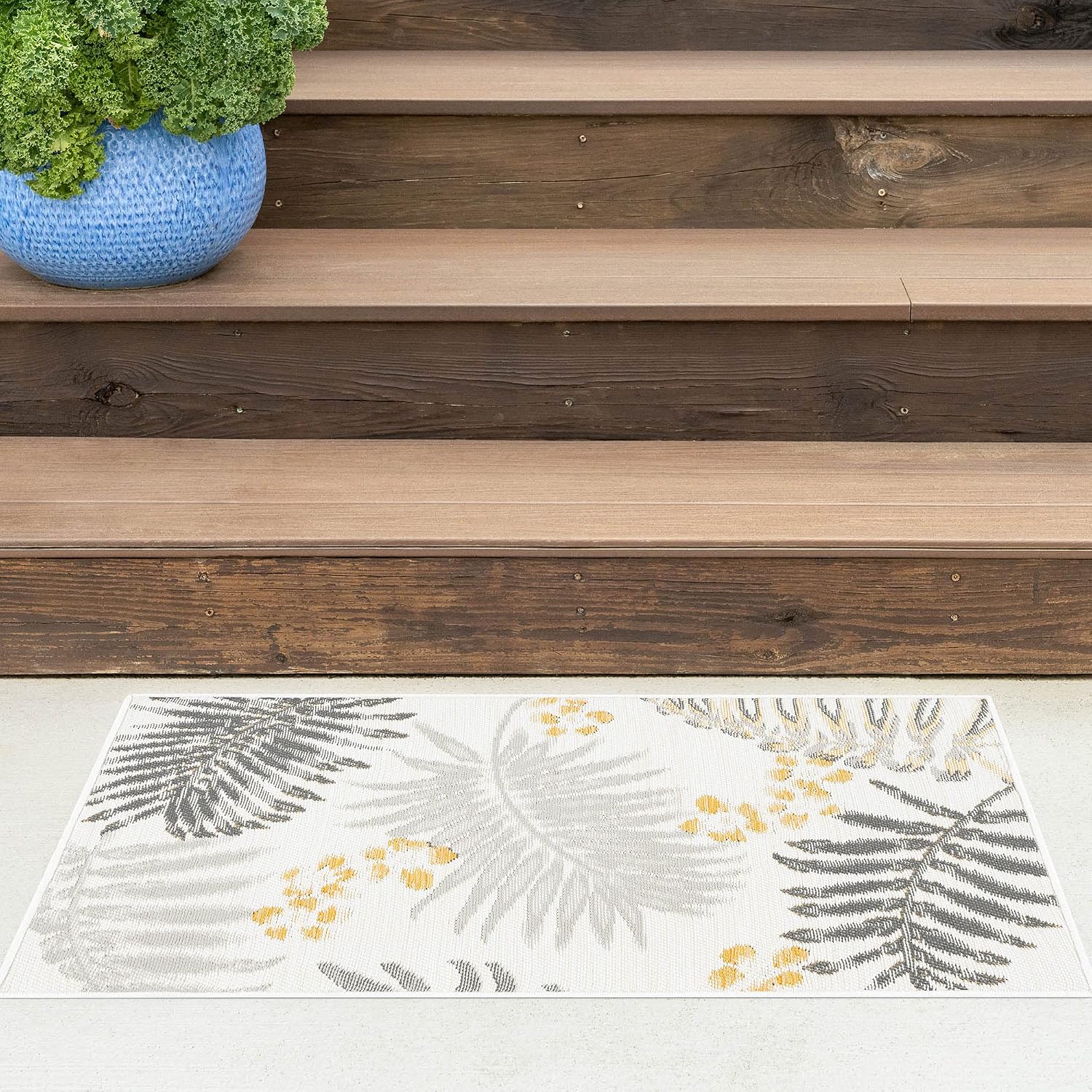 Amazon.com: Double Sided/Reversible, Water Resistant Indoor Outdoor Rug ...