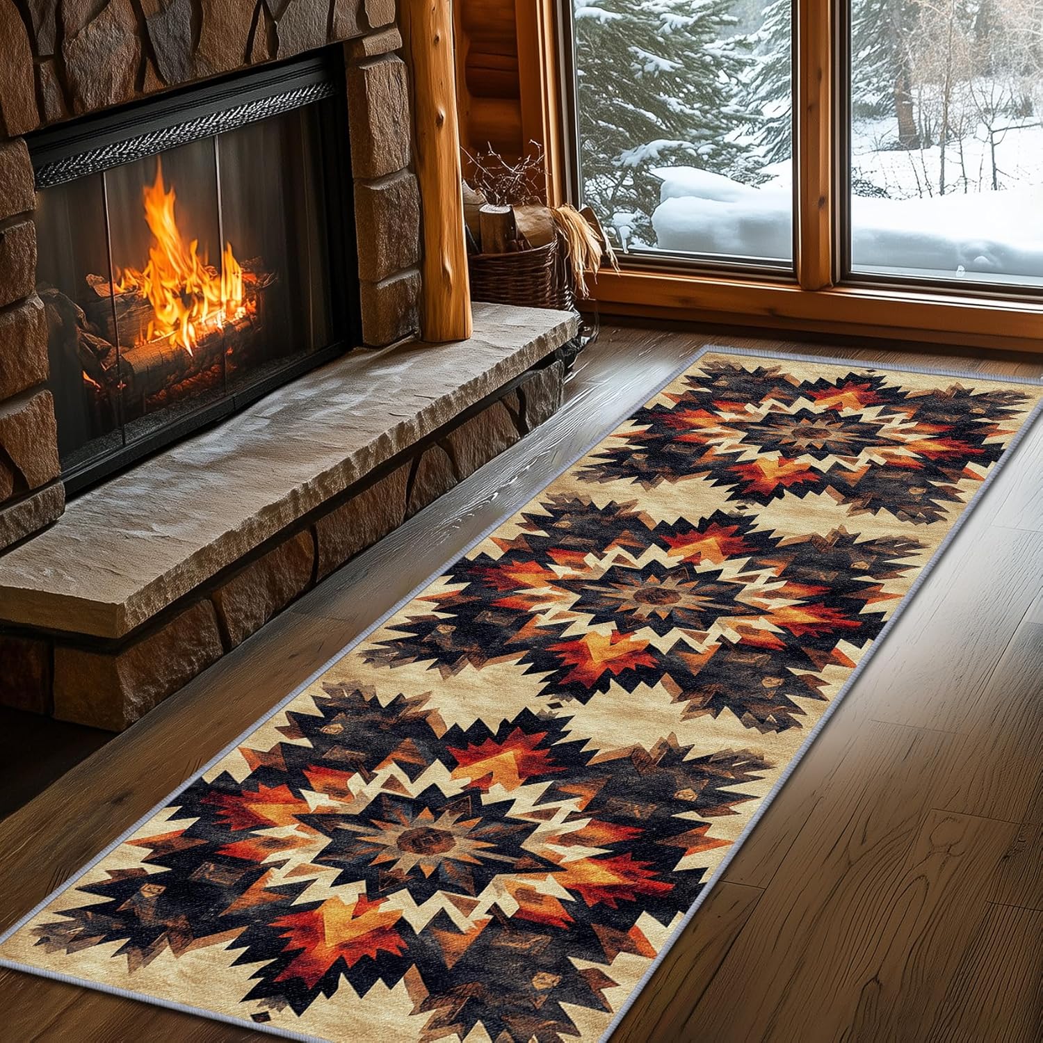 Amazon.com: Yoozitrees Southwestern Runner Rug Non Slip, Southwestern ...