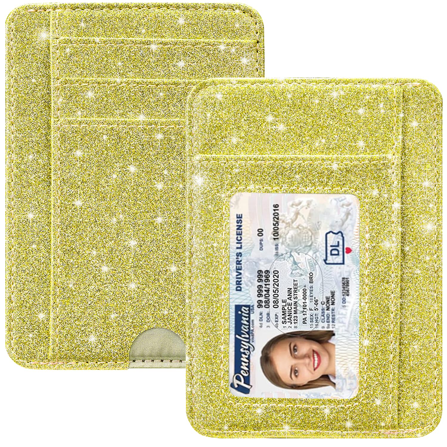 Amazon.com: HOTCOOL Card Holder Wallet Front Pocket Minimalist Leather ...