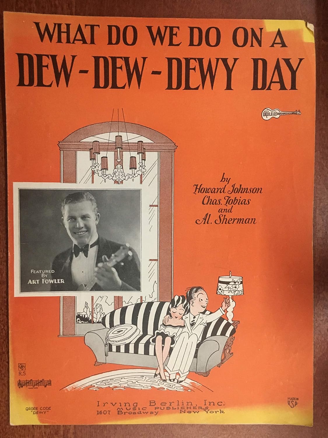 WHAT DO WE DO ON A DEW-DEW-DEWY DAY (Howard Johnson SHEET MUSIC) 1927 ...
