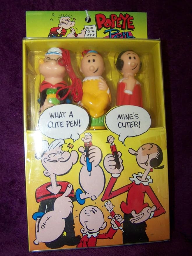 Amazon.com : Popeye Pens with Popeye, Olive, Sweet Pea : Writing Pens ...