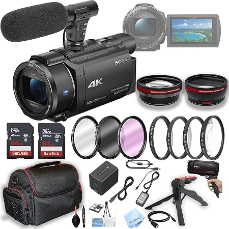 Amazon.com : Sony 4K HD Video Recording FDRAX33 Handycam Camcorder ...