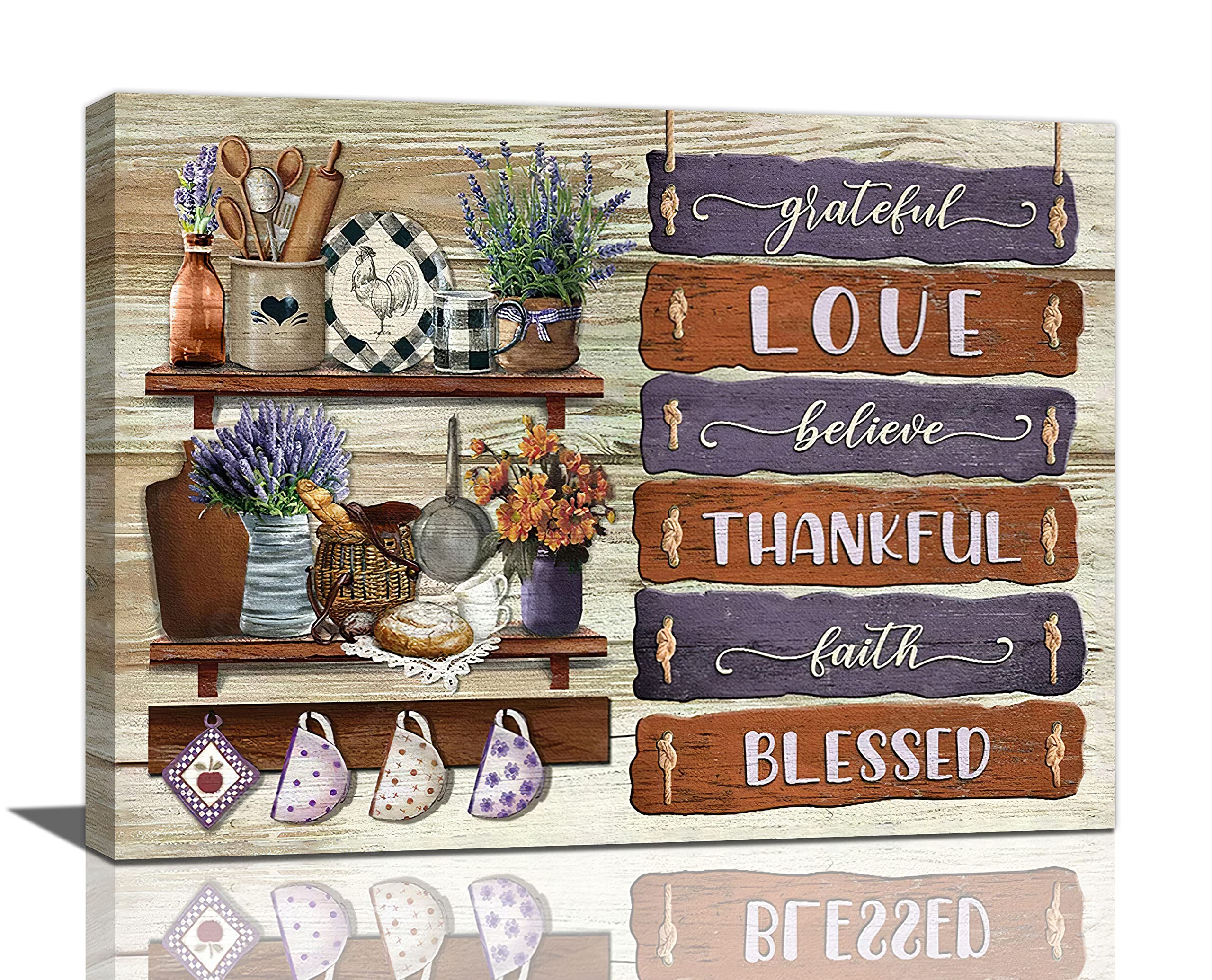 Amazon.com: Kitchen Wall Art Farmhouse Kitchen Pictures Wall Decor ...