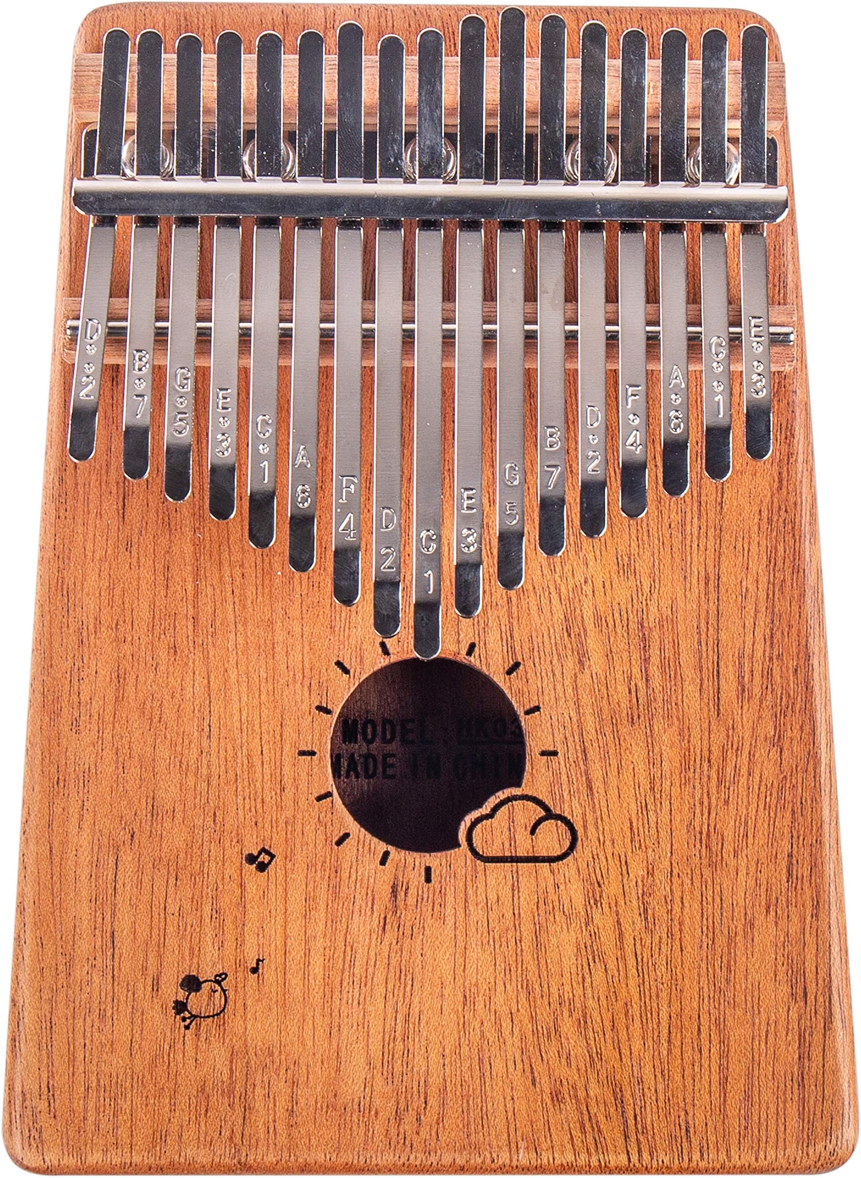 Amazon.com: Kalimba 17 Keys Thumb Finger Piano - Mbira - Solid Mahogany ...