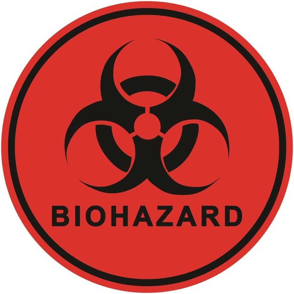 Amazon.com: 6PCS Biohazard Stickers Sign，Self-Adhesive Waterproof ...