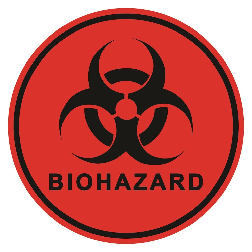 Amazon.com: Biohazard ISO Safety Label Sign Stickers (PACK OF 5 ...