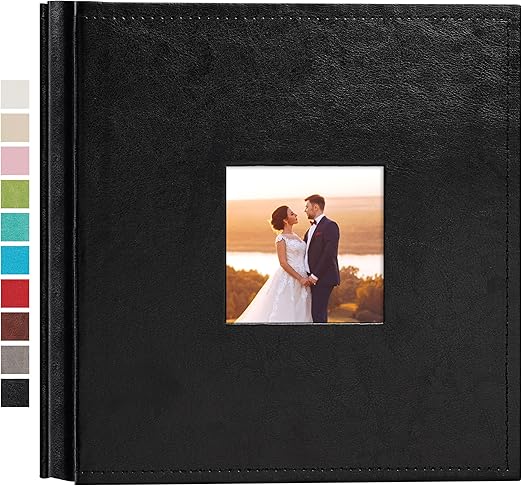 Amazon.com: potricher Small Photo Album 4x6 200 Photos Leather Cover ...