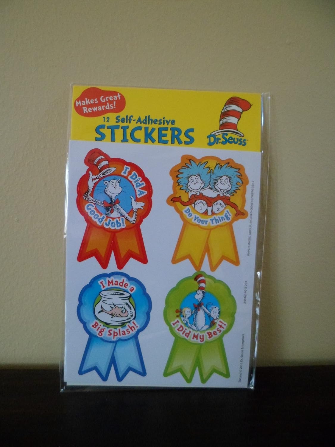 Amazon.com: Dr.Seuss 12 Self-Adhesive Stickers : Toys & Games