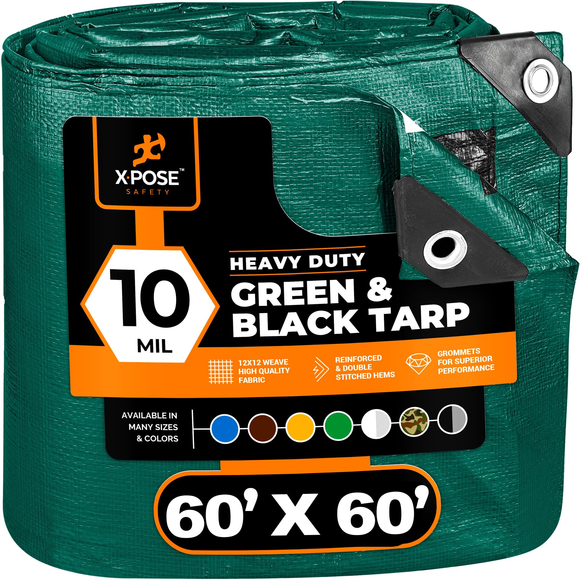 Snapklik.com : Heavy Duty Poly Tarp - 60 X 60 - 10 Mil Thick Waterproof