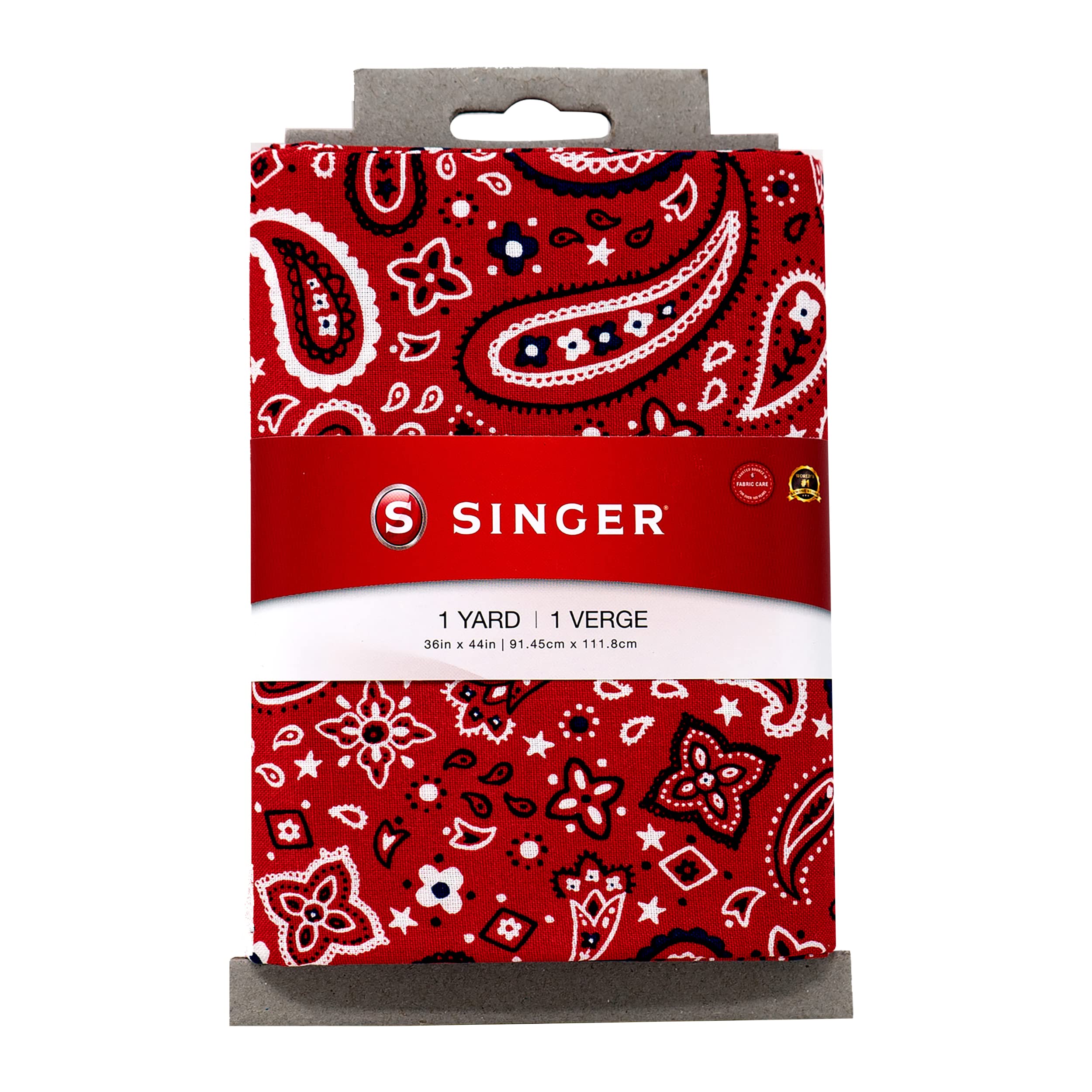 Amazon.com: Singer Print Fabric, 100% Cotton, 1 Yard Precut, Red ...