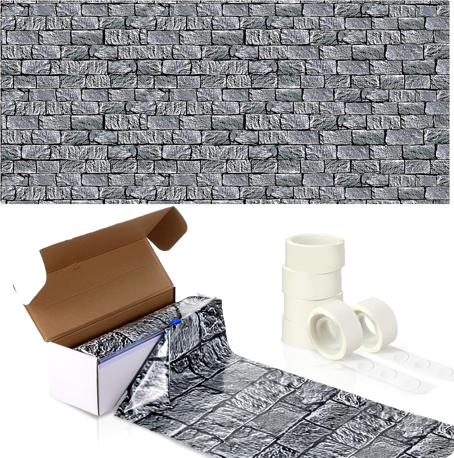 Amazon.com: Preboun Medieval Brick Stone Wall Plastic Tablecloths With ...