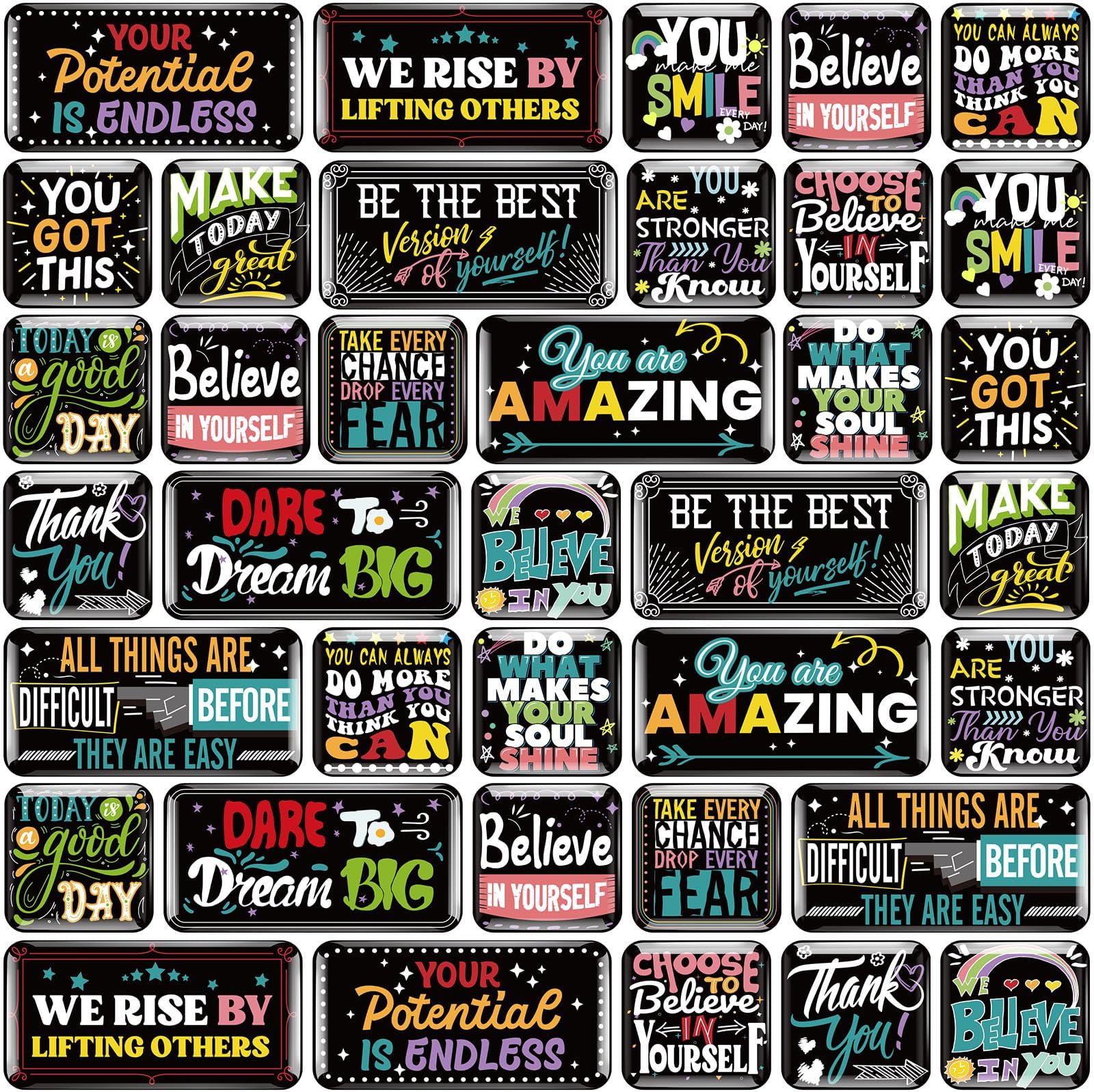 Amazon.com: Sinmoe 24 Pcs Inspirational Fridge Magnets Locker Magnets ...