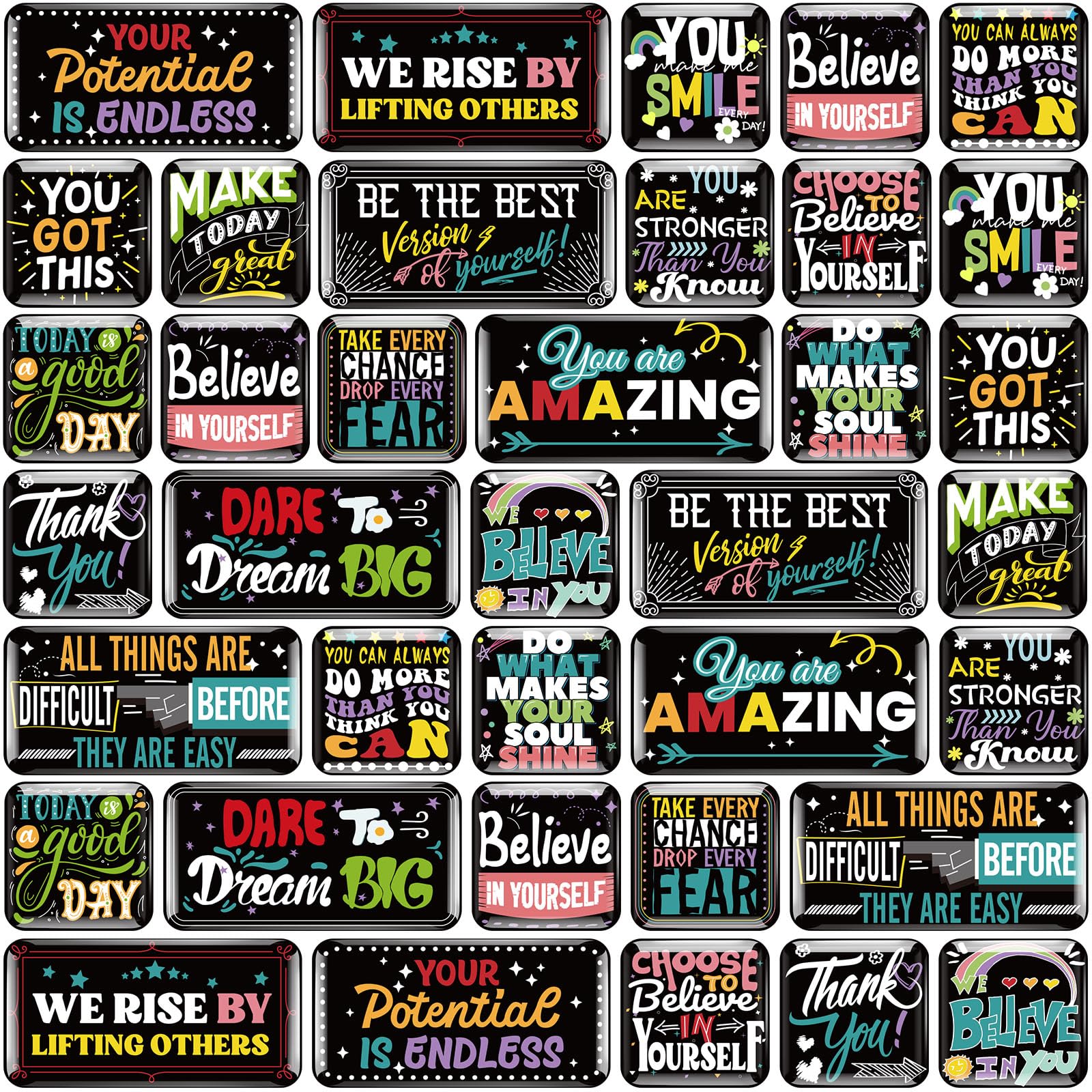 Amazon.com: 36 Pcs Inspirational Magnets Refrigerator Magnets ...