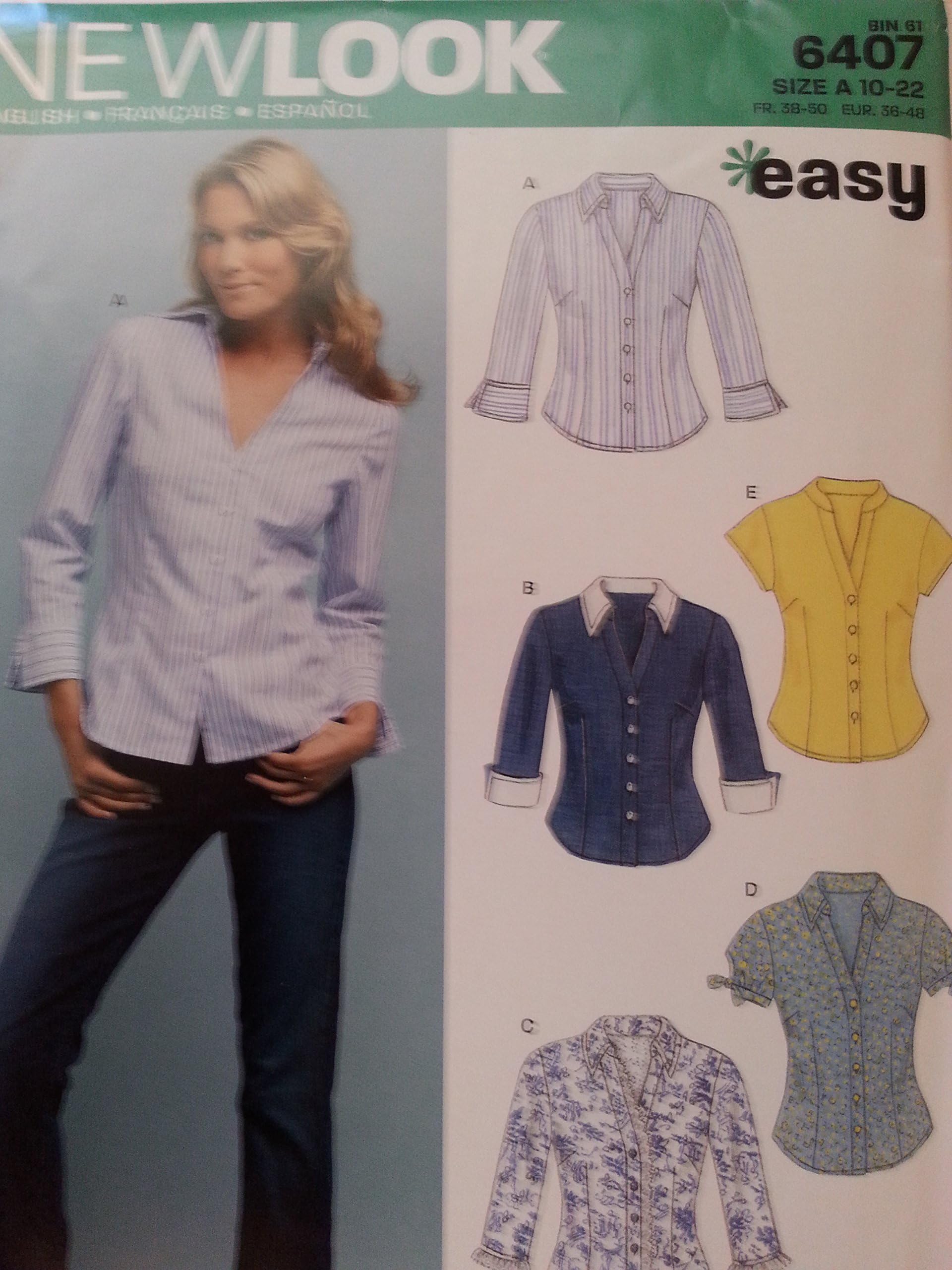 Amazon.com: New Look UN6698A Misses' Top Sewing Pattern Kit, Code N6700 ...