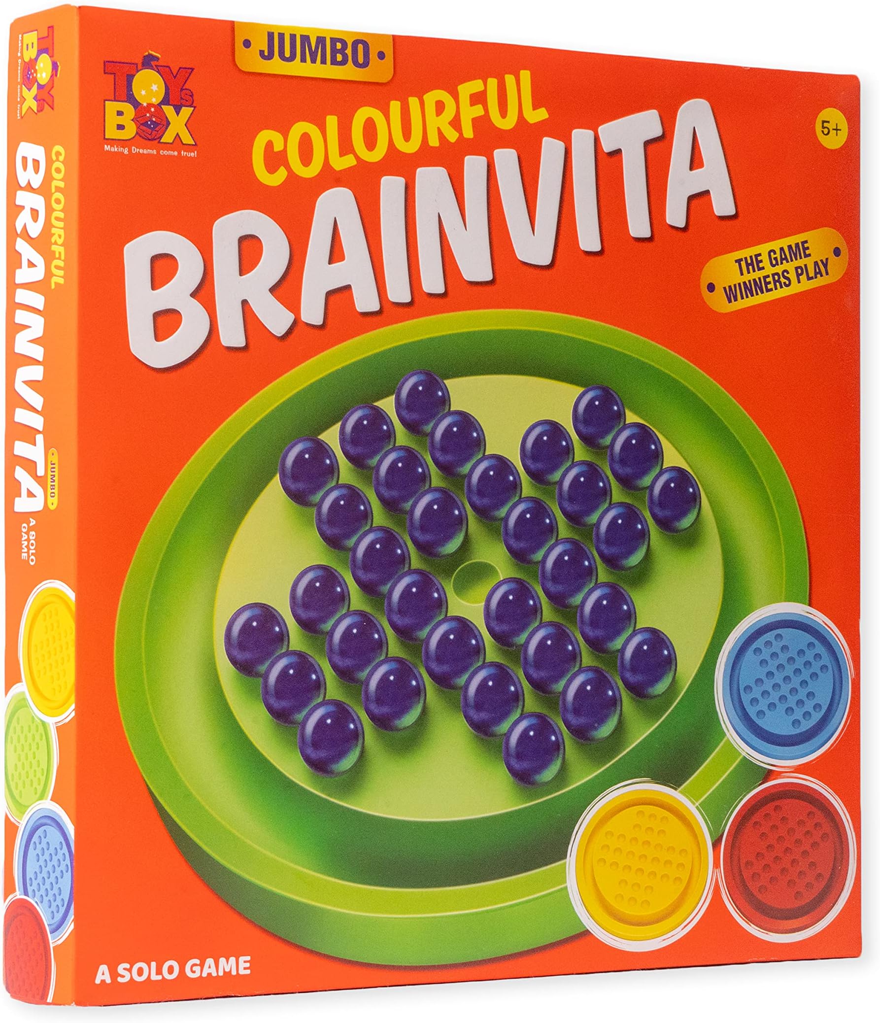 Buy Toyztrend Toysbox Jumbo Brainvita Game, Multicolour Online at Low ...