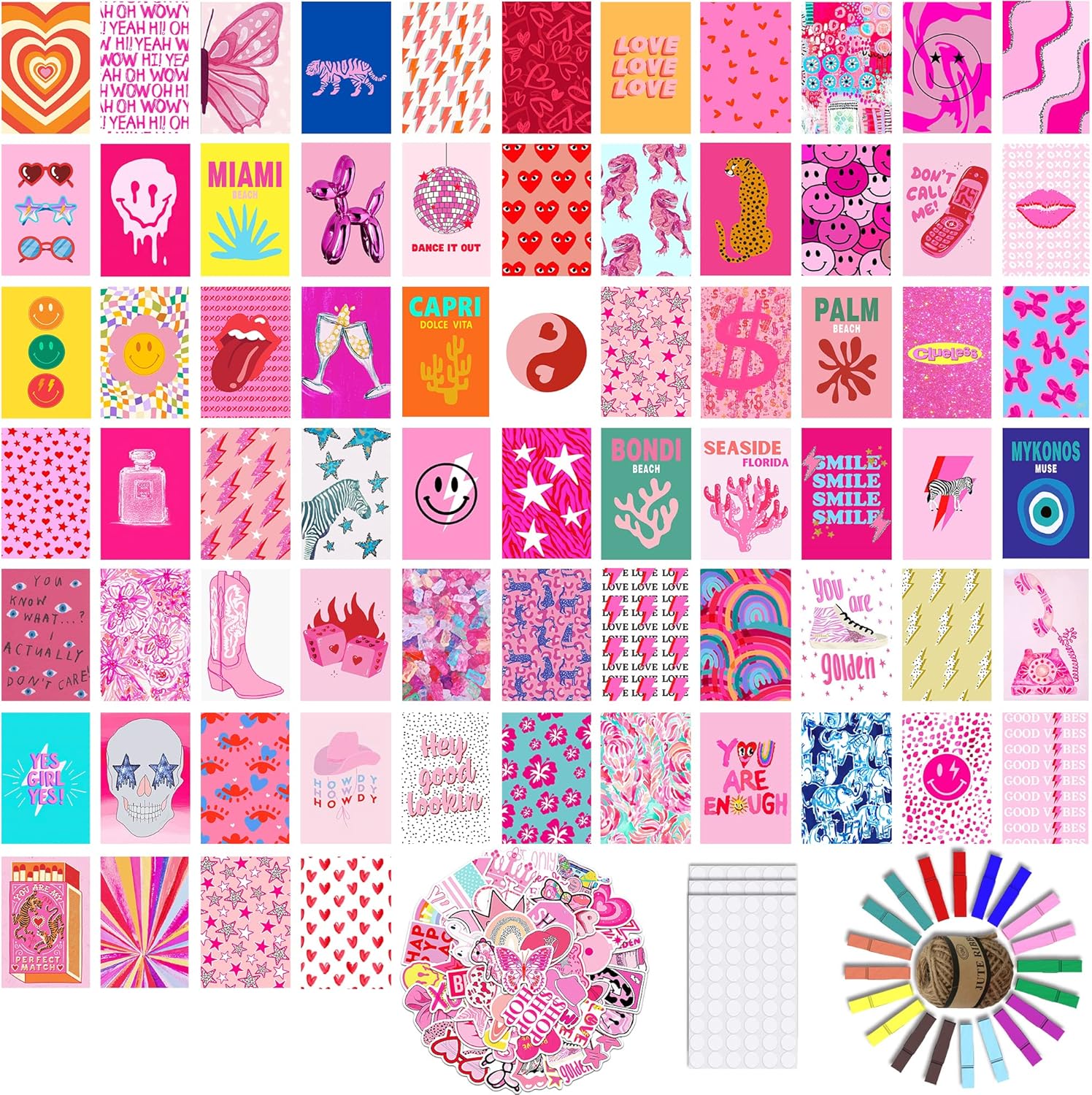 Preppy Aesthetic Pictures Wall Collage Kit - 70 set Philippines | Ubuy
