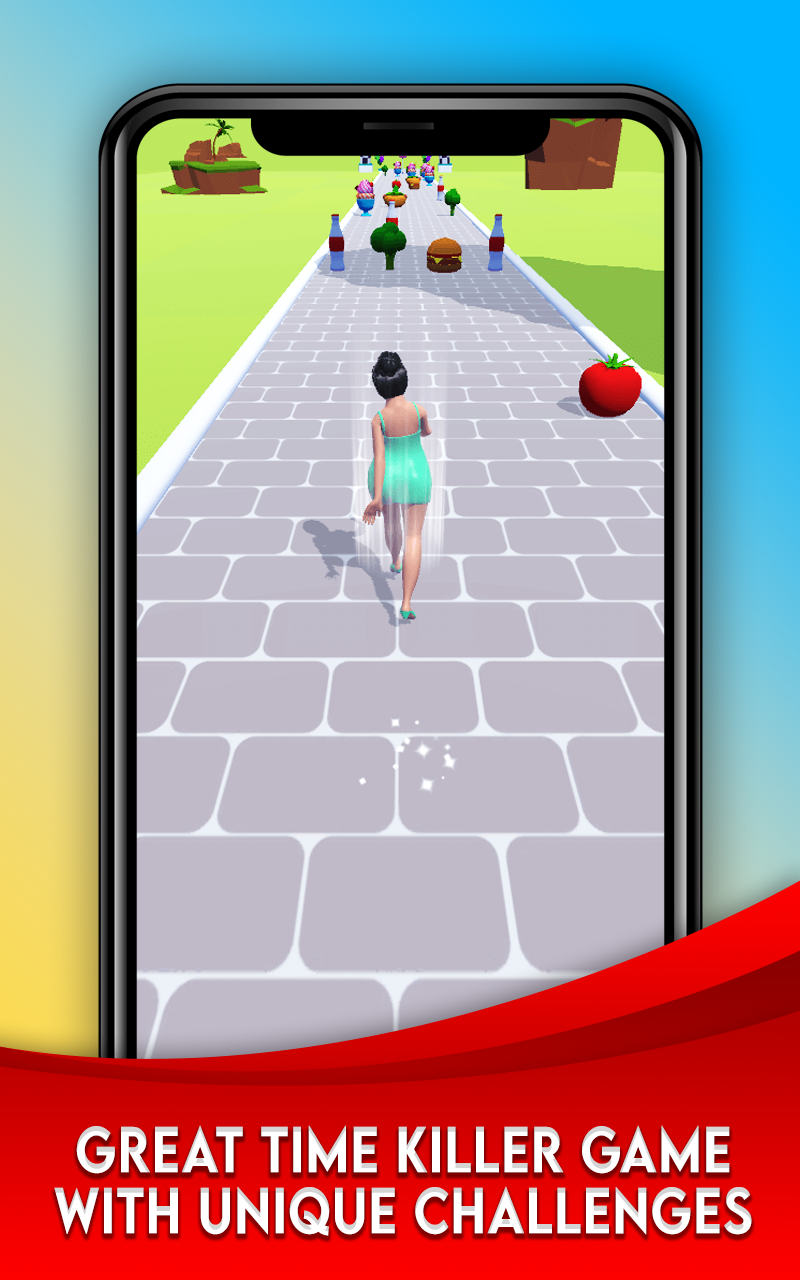 Fat Body Race 2 Fit Body Race Run Challenge 3D Body girl race food ...