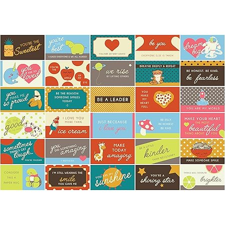 Amazon.com: Lunch Box Notes for Kids - 60 Cute Inspirational and ...