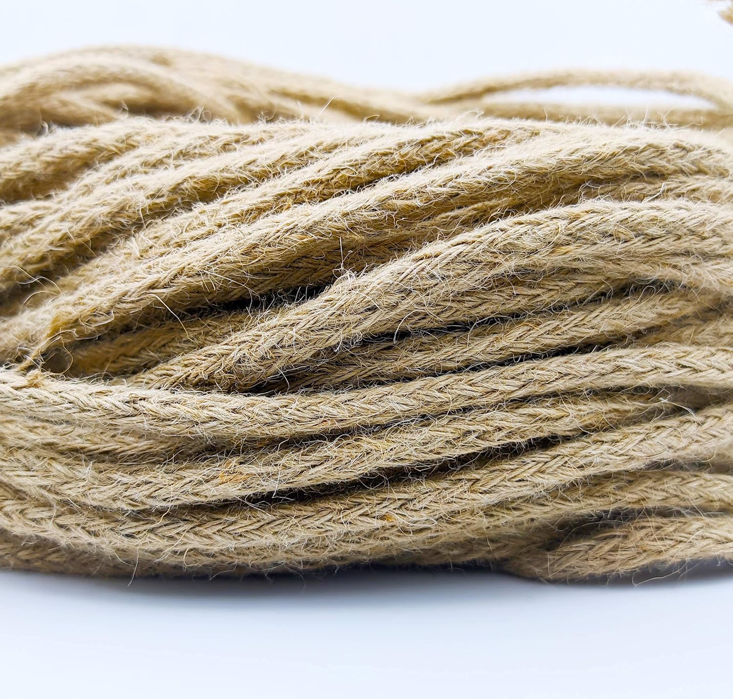 KnottyCord | Natural Strong Jute Twine Rope, (50mtr, 8mm) Linen Twine ...