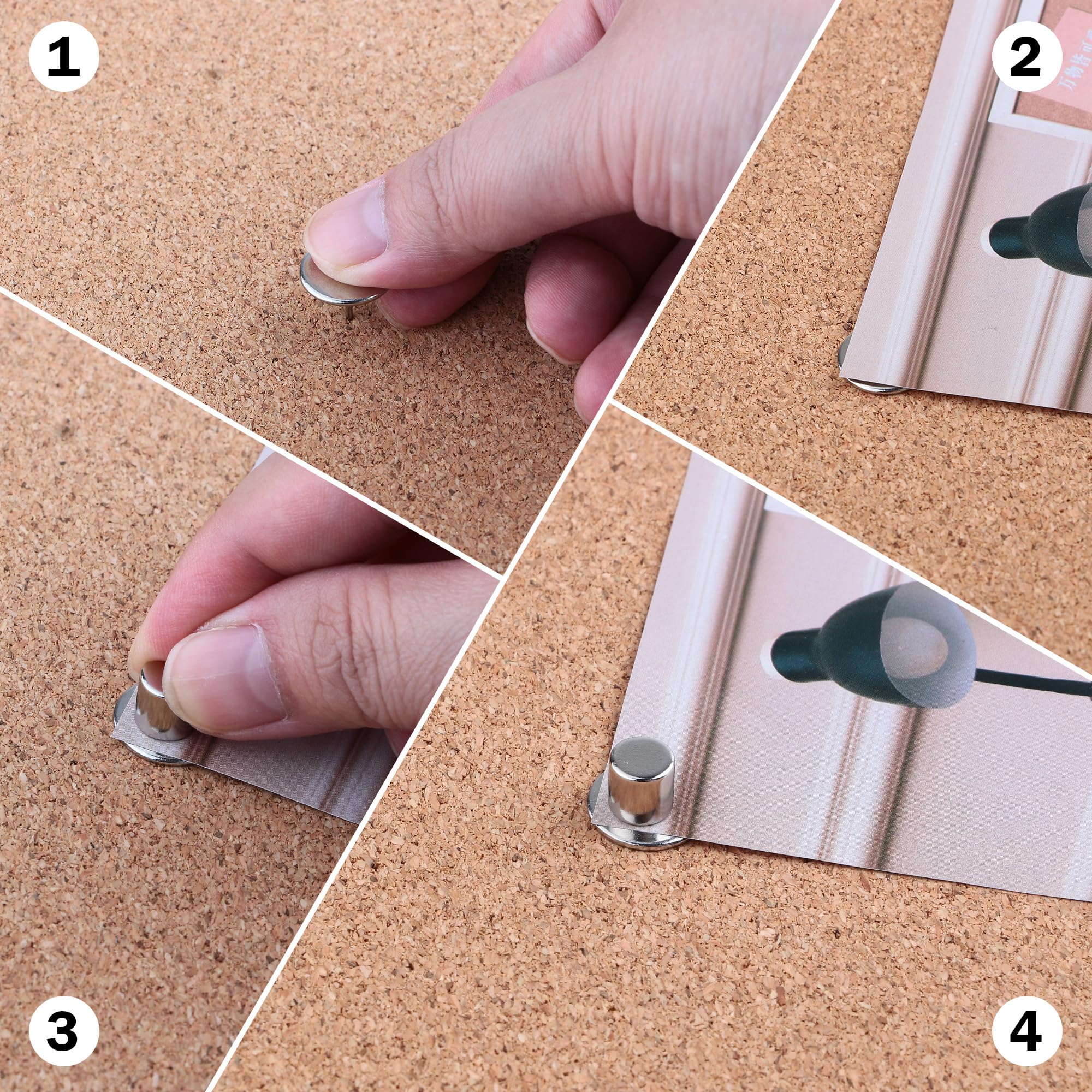 Snapklik.com : Realth Magnetic Push Pins, Poster Hangers, 36 Silver ...