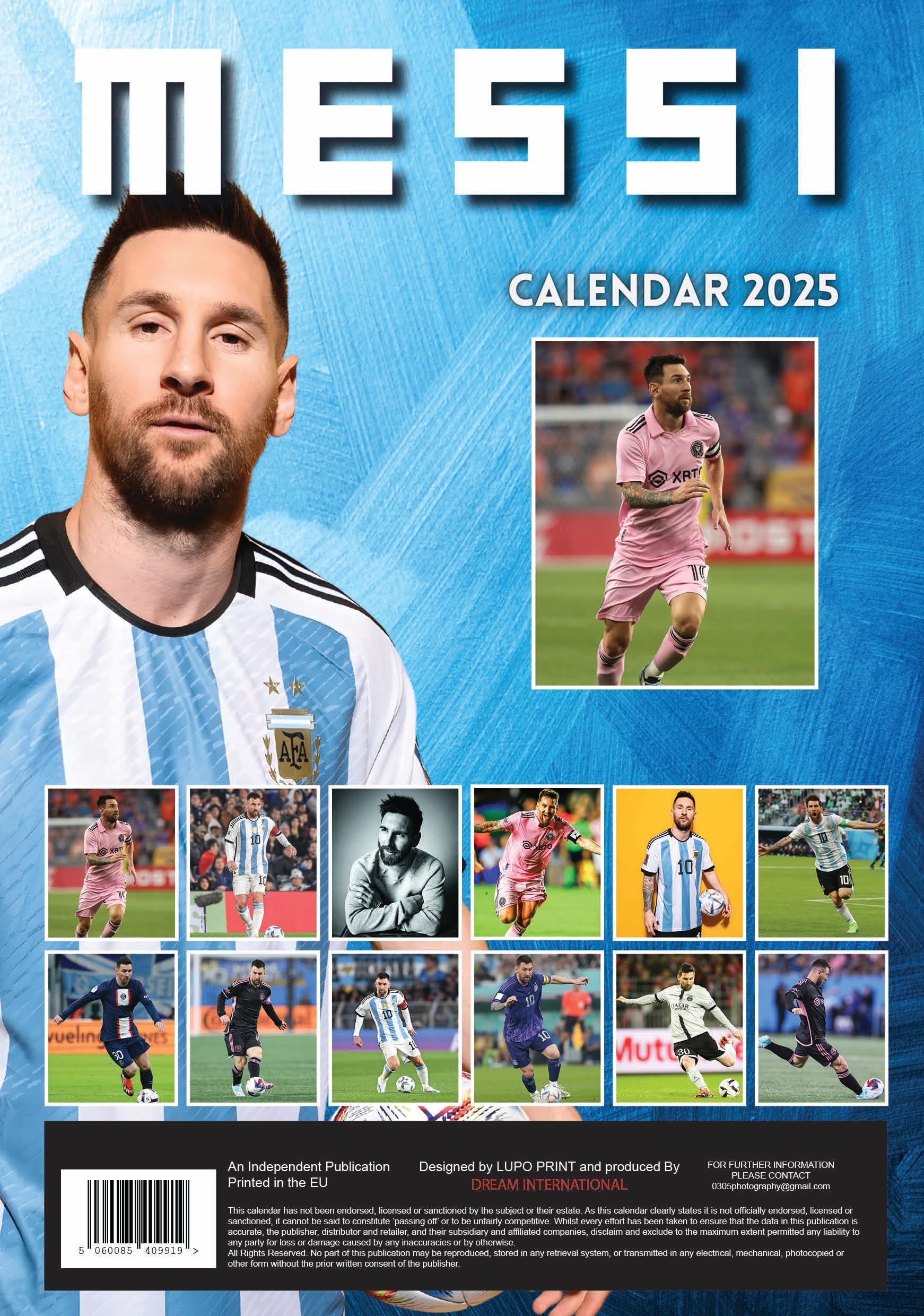 LIONEL MESSI 2025 Wall Calendar A3 Unofficial Tribute – BigaMart