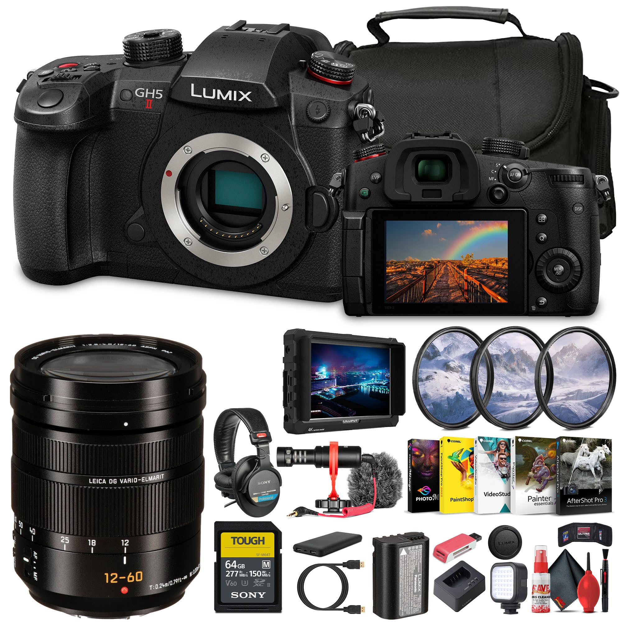 Amazon.com: Panasonic Lumix GH5 II Mirrorless Camera with Added 12-60mm ...