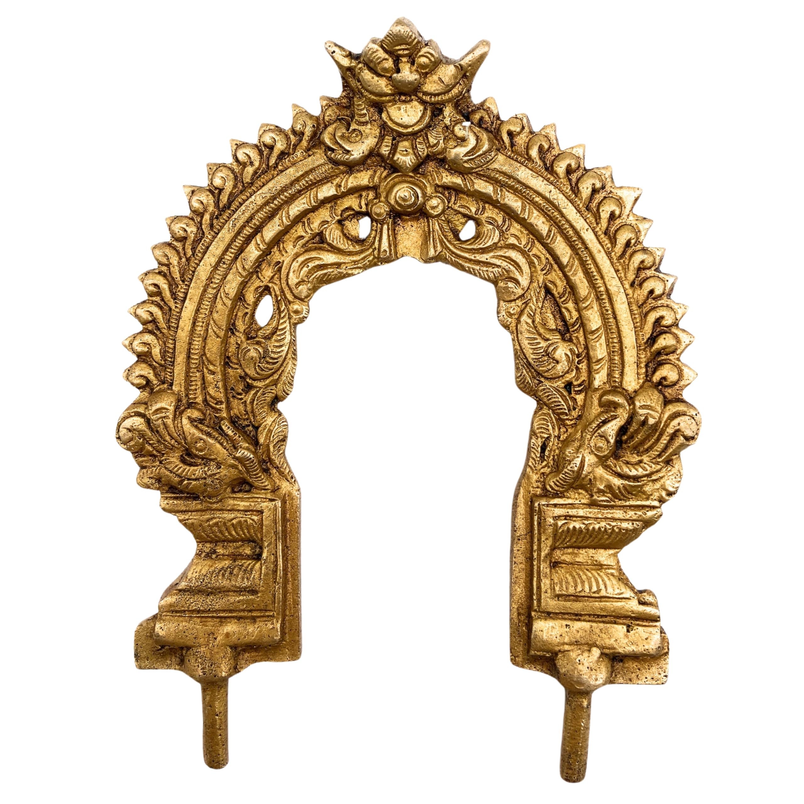 Buy Bhunes Brass Small Prabhavali Frame Arch Wall Hanging Prabhawal for ...