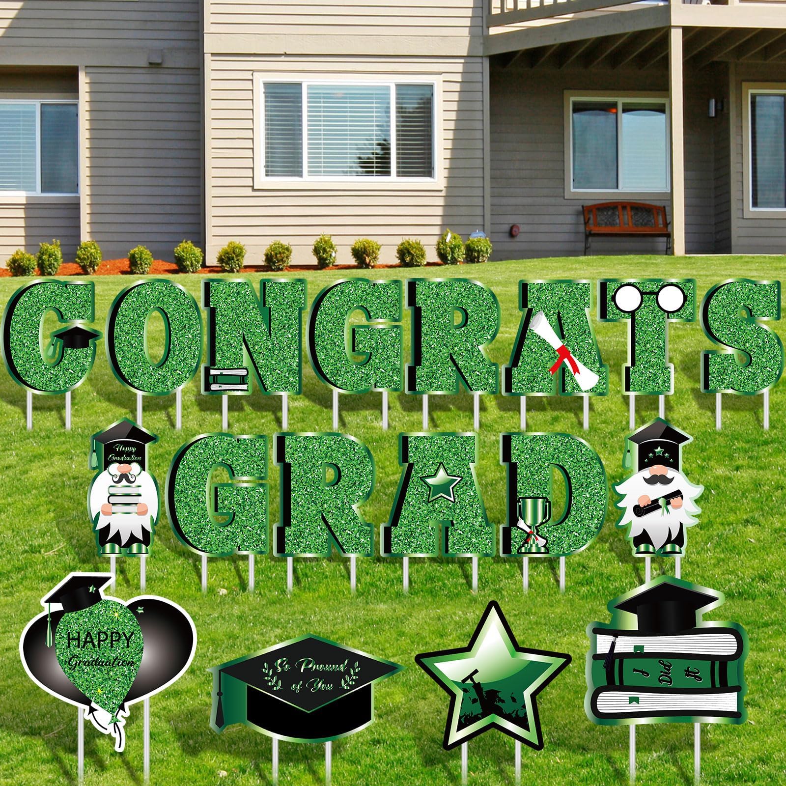Amazon.com : 16 Packs 2024 Graduation Yard Signs Decorations for Yard ...