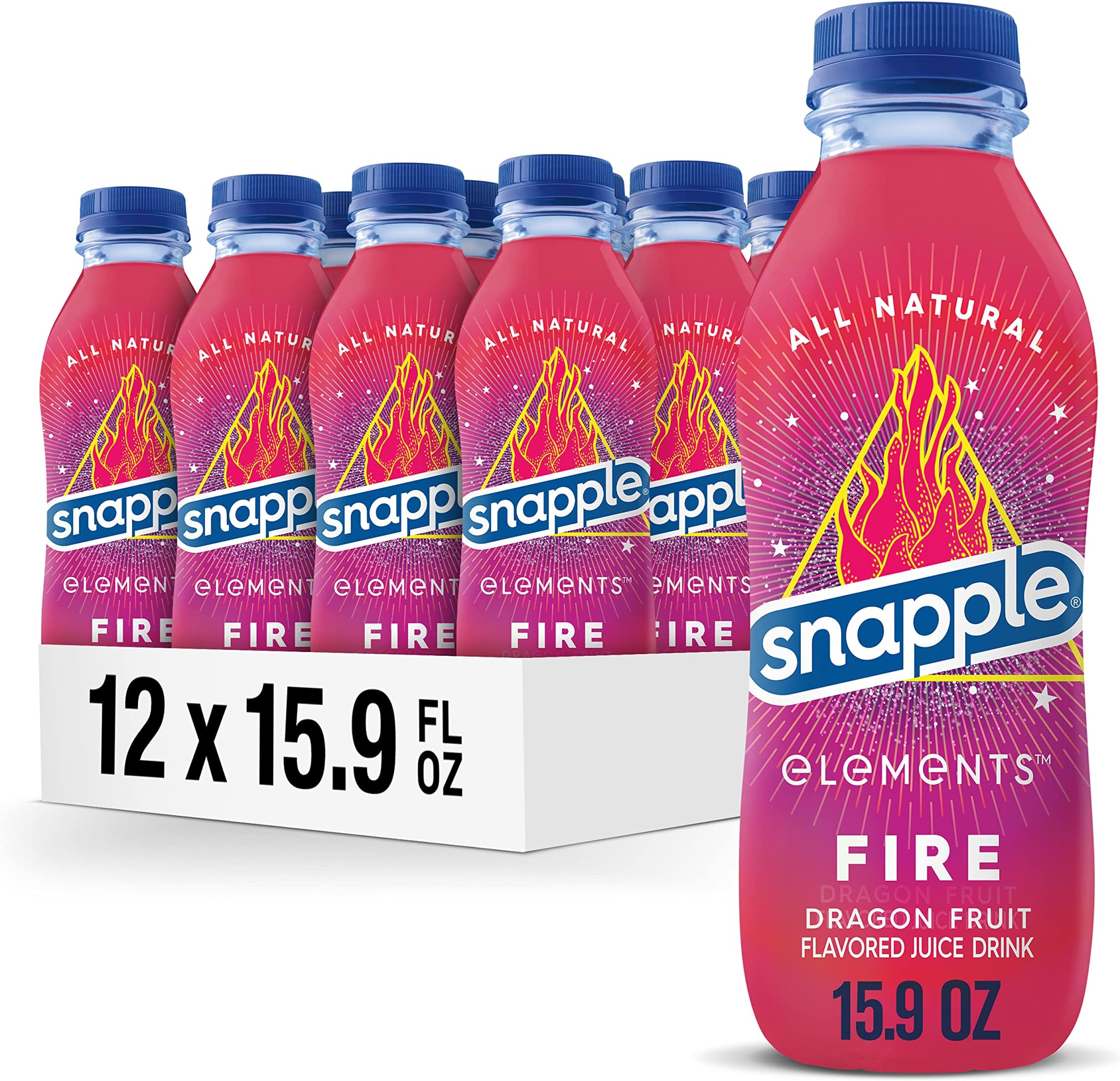 Amazon.com: Snapple Elements Fire Dragonfruit Juice Drink, 15.9 Fl Oz ...