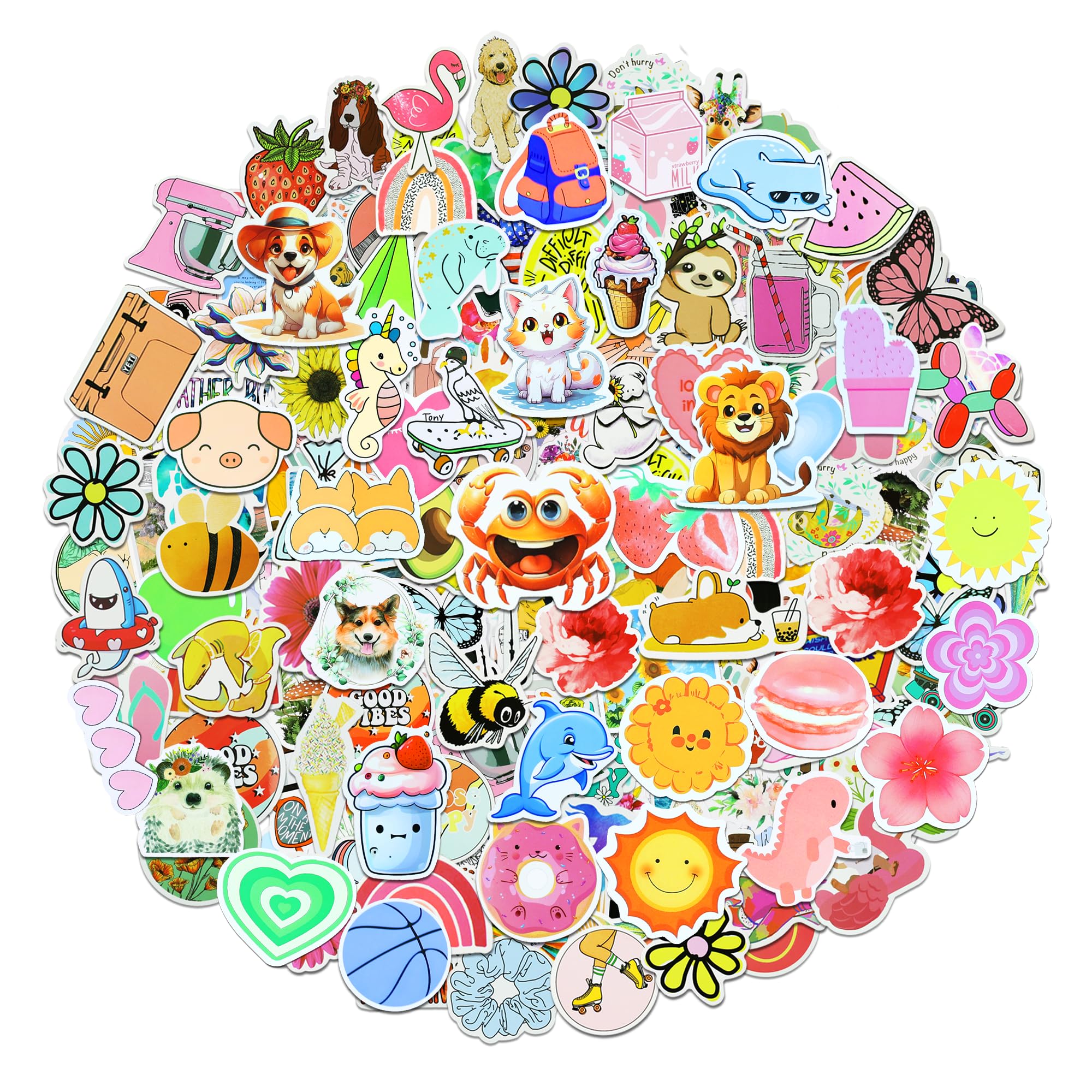 Amazon.com: Eoaod 400Pcs Water Bottle Stickers for Kids, Cute Stickers ...