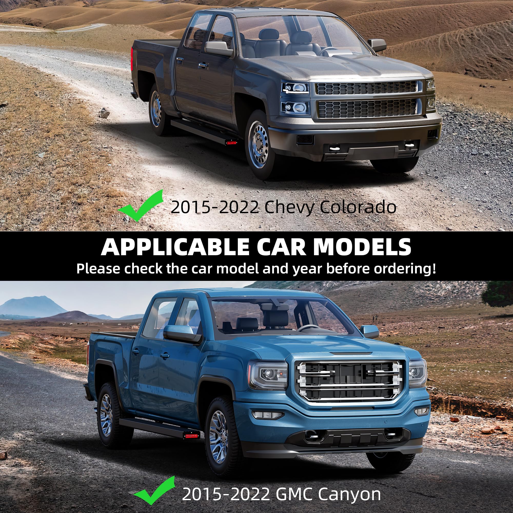 Snapklik.com : KYBOLT Running Boards 6.5 Inches Compatible
