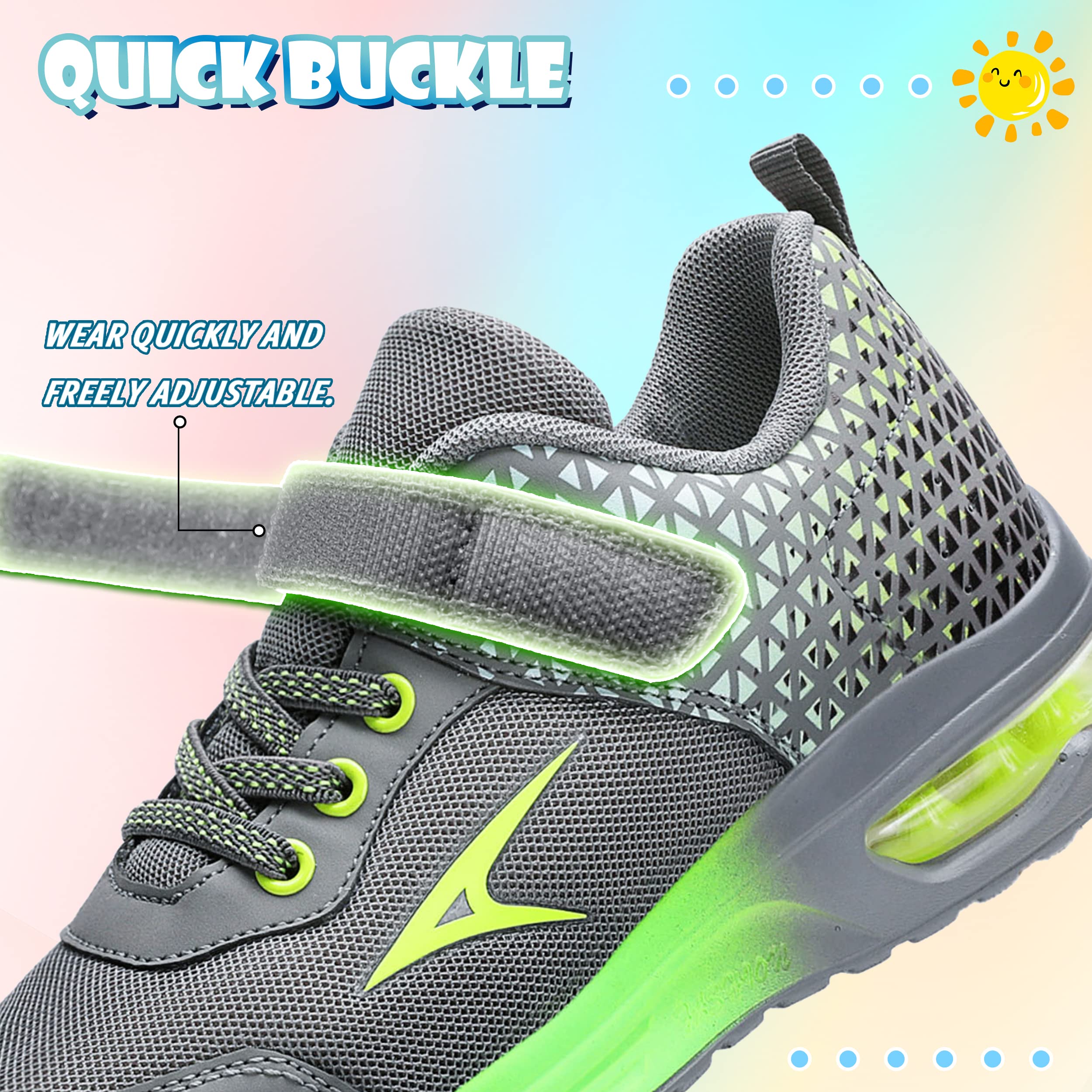 ASHION Kids Sneakers for Boys Girls Cross Trainer Shoes Lightweight ...