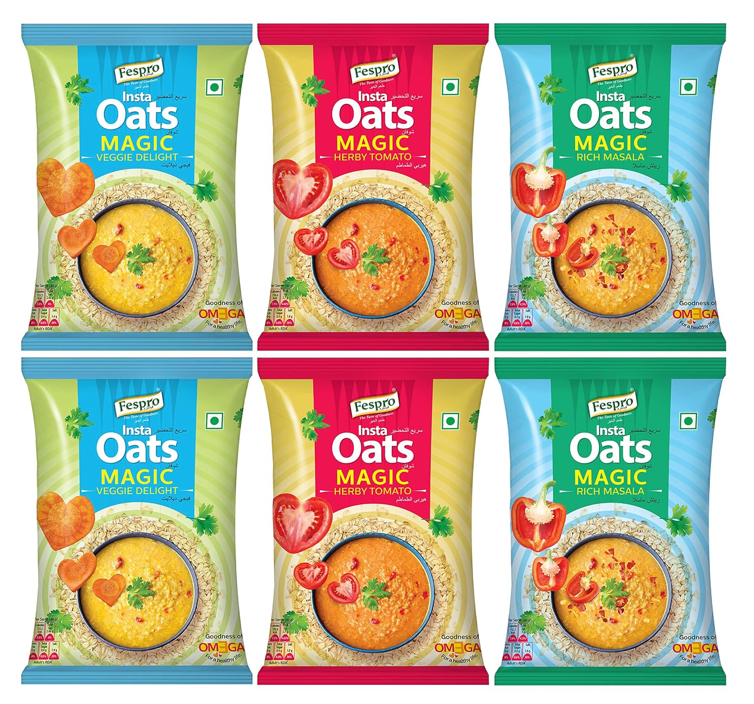Instant Oats with Omega (40gm x 6) (3 Flavours) : Amazon.in: Grocery ...
