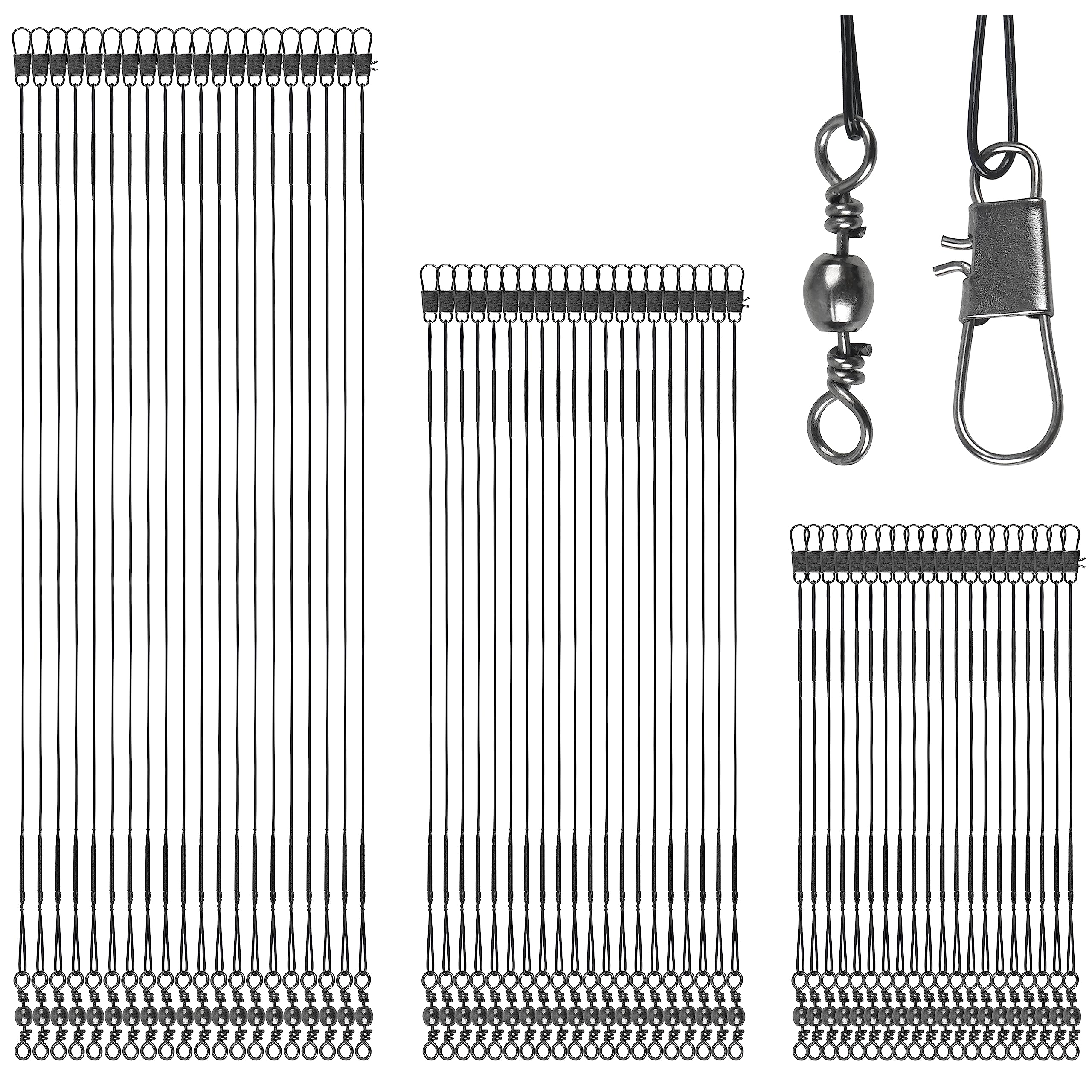 Amazon.com : Fishing Leaders Saltwater,60pcs Stainless Steel Wire ...