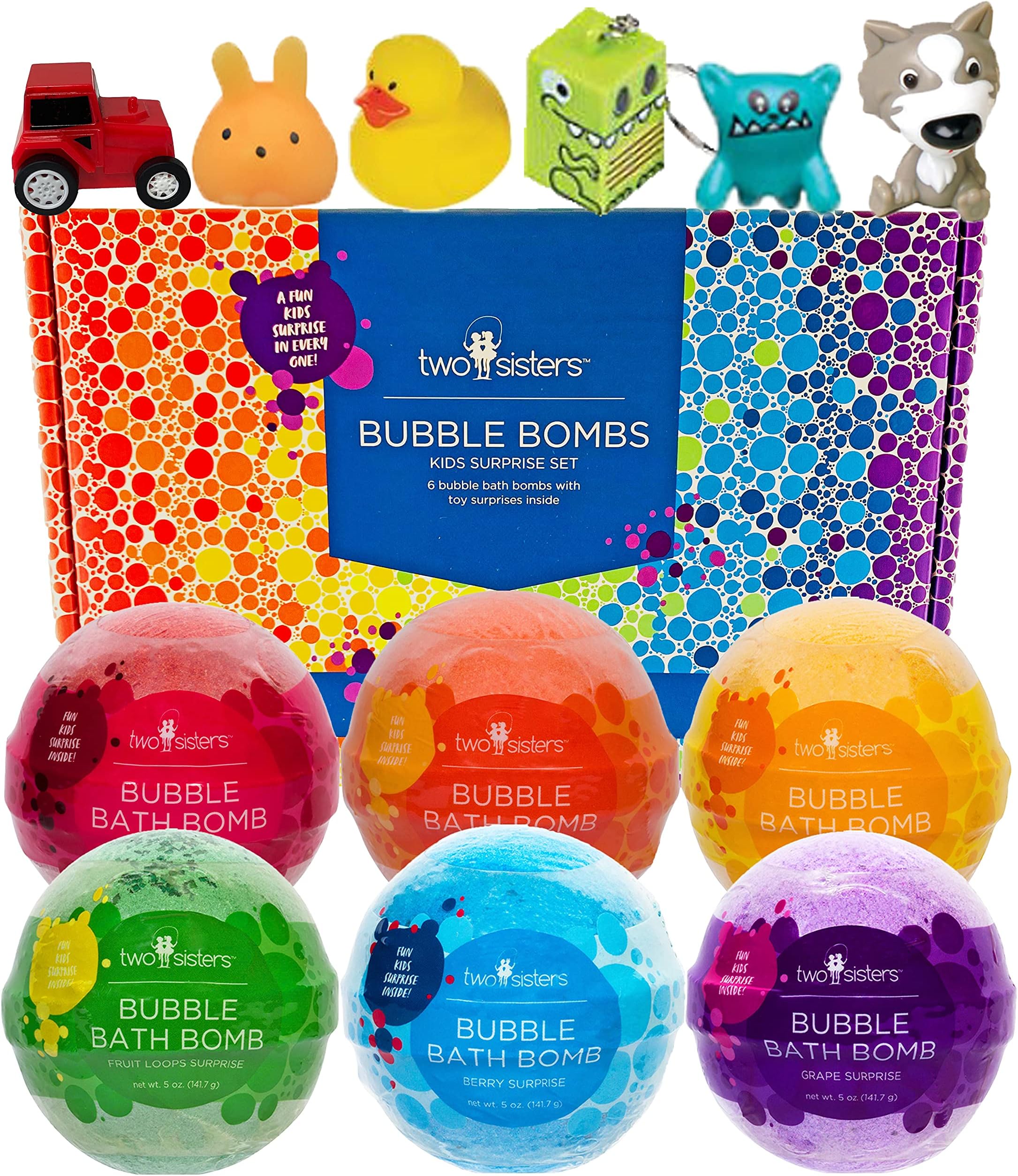 Amazon.com : Kids Bath Bombs with Surprise Toys Inside (6 Pack ...