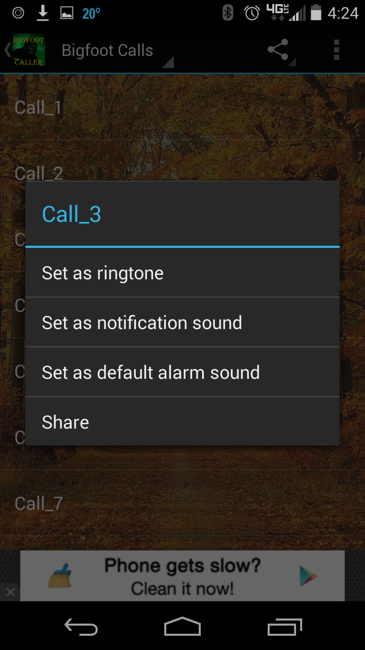 Bigfoot Caller - App on the Amazon Appstore
