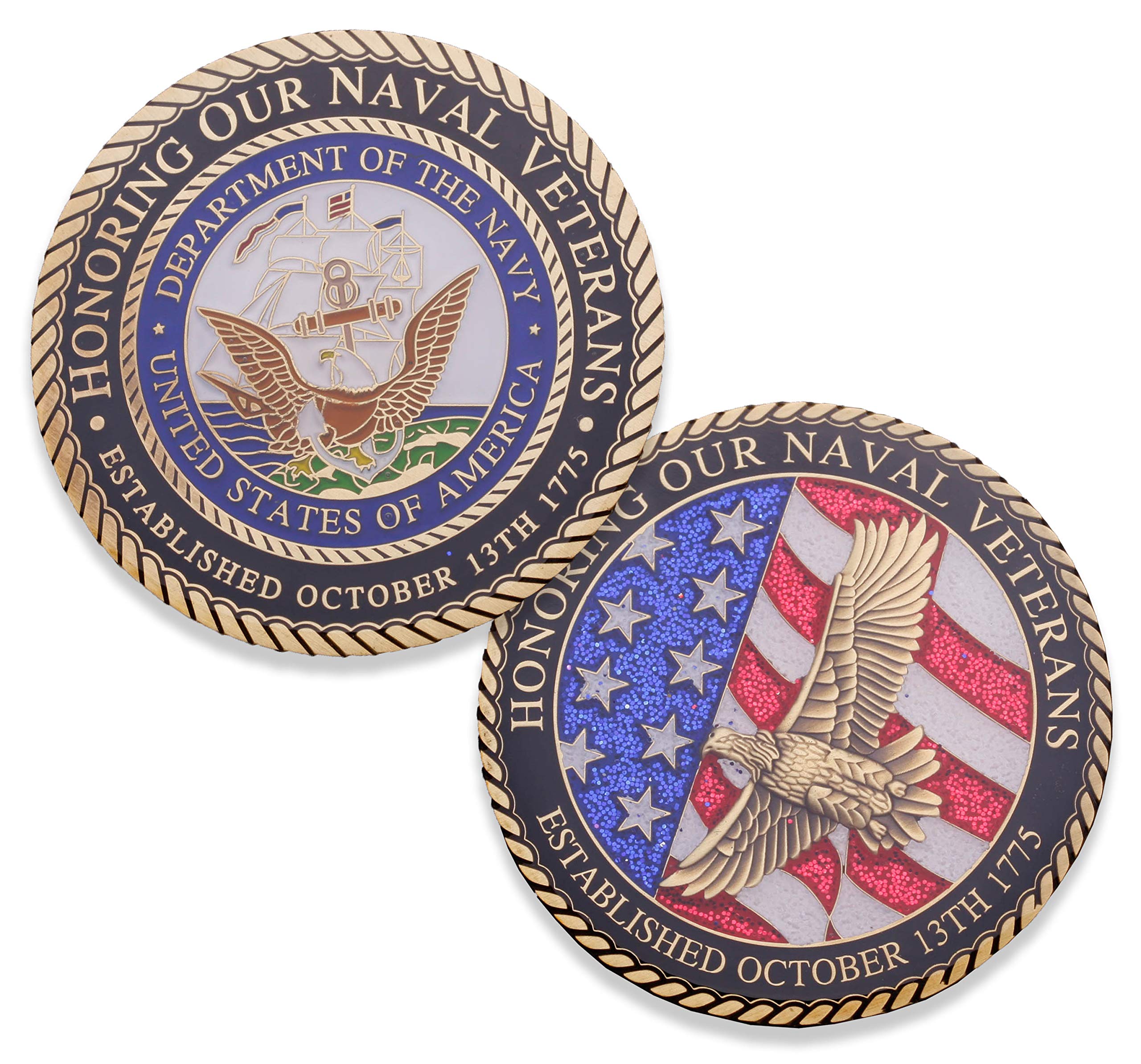 Navy Veteran Challenge Coin - USN Military Vet Challenge Coin ...