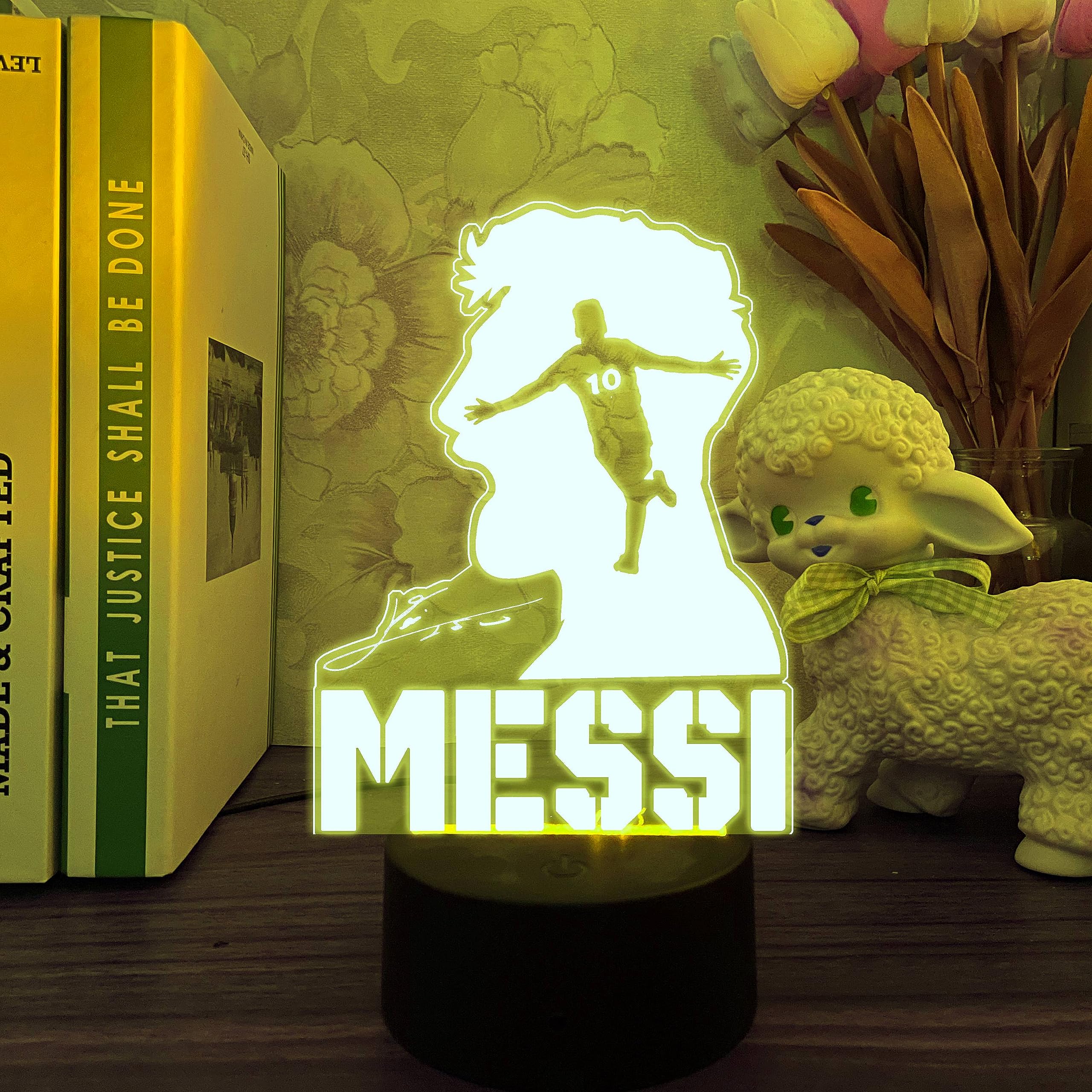 Football Night Light 3D Optical Illusion Led Soccer Lamp for Boys Room ...