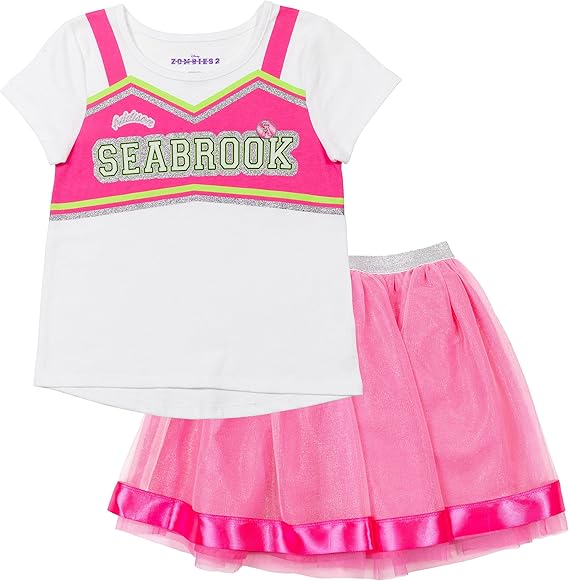 Disney Zombies Addison Seabrook Cheer Uniform Cosplay T-Shirt & Mesh ...