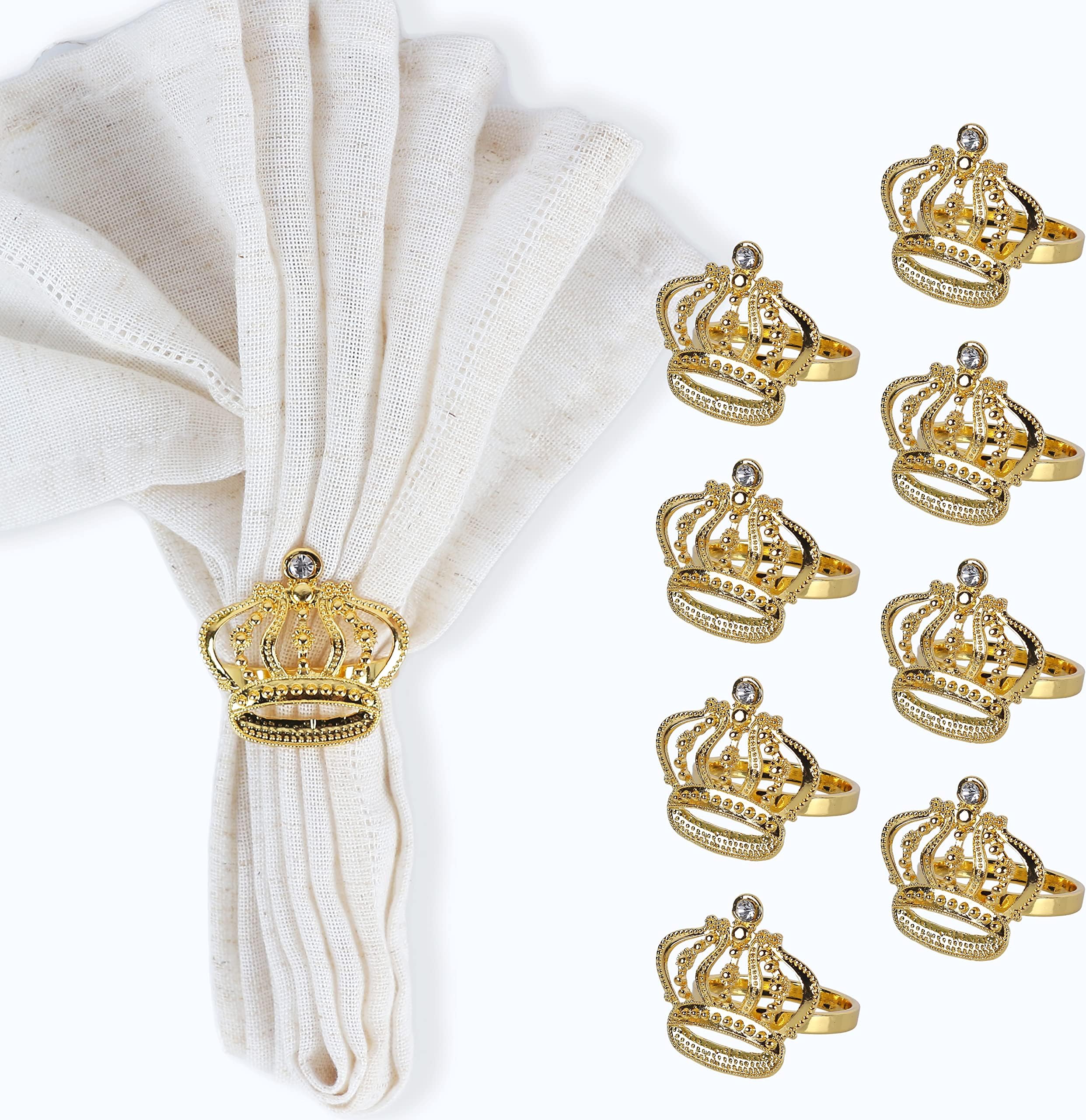 Amazon.com: Acrylic Diamond Ring Bridal Napkin Ring Set of Six : Home ...