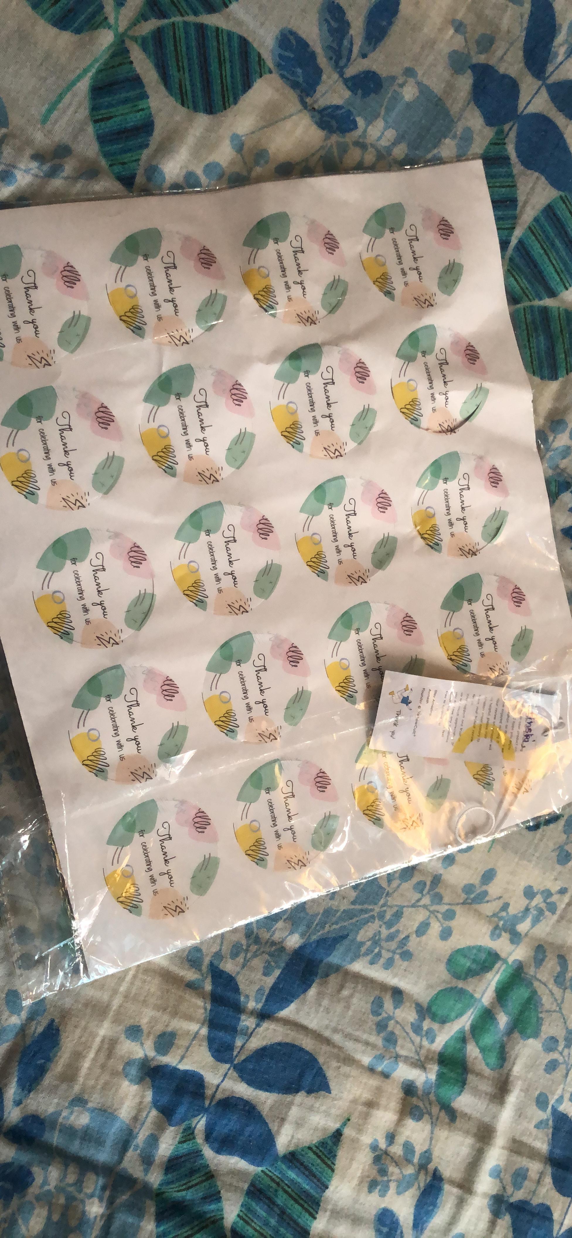 YellowCult Modern Art 100 pcs Vinyl Thank You Stickers, Round, Ideal ...