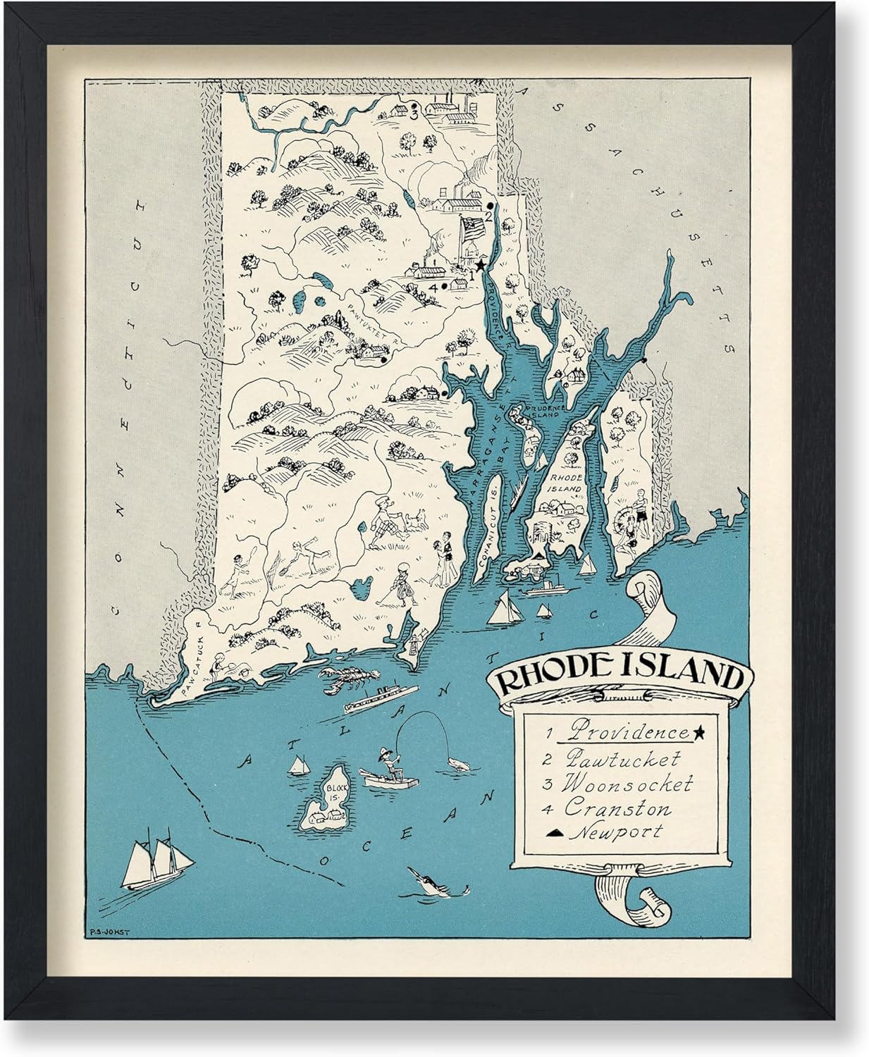 Amazon.com - Poster Master Vintage Poster - Retro Rhode Island Print ...