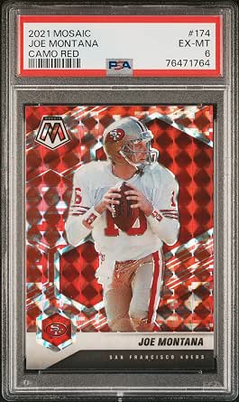 Amazon.com: Joe Montana 2021 Panini Mosaic Camo Red Prizm Football Card ...